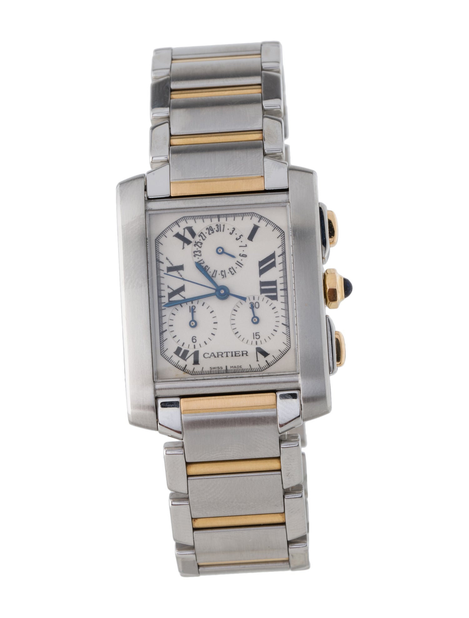 Cartier Tank Française Chronoflex Watch - W51025Q4 | The RealReal