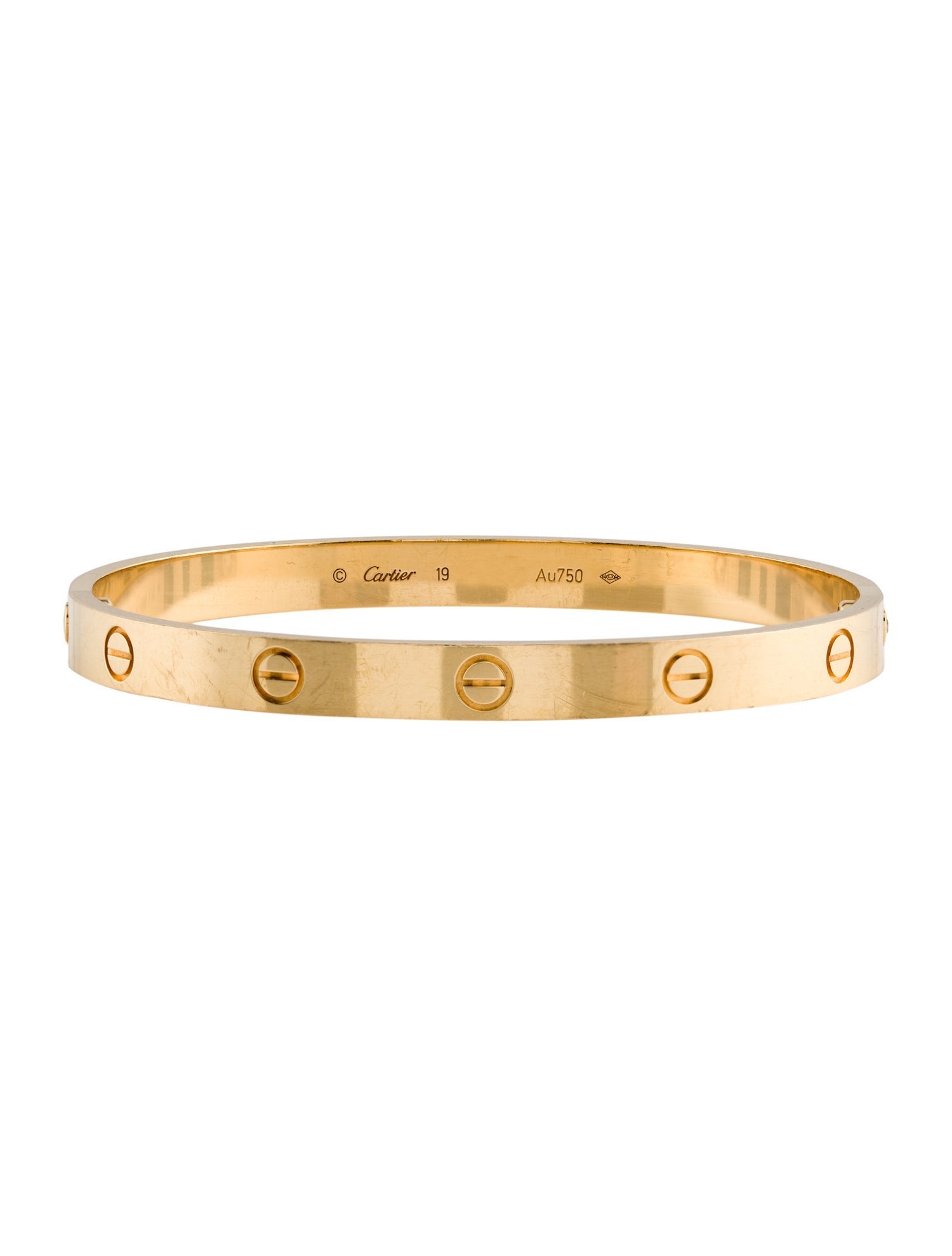 Cartier LOVE Bracelet - 18K Yellow Gold Bangle, Bracelets - CRT113207 ...
