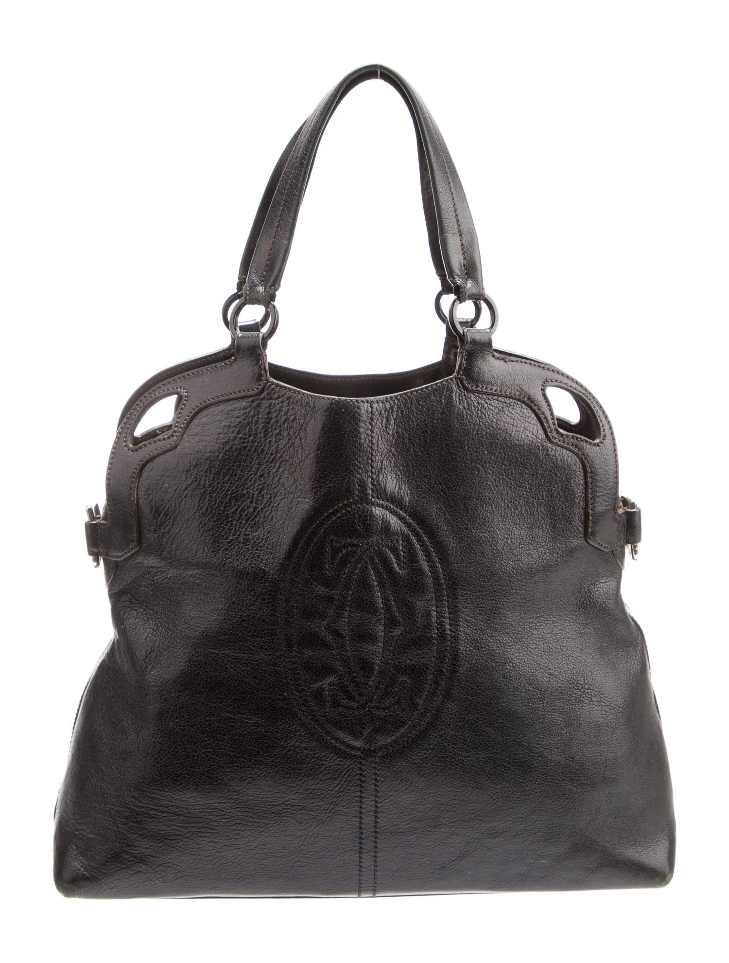 Cartier Cutout Leather Marcello Shoulder Bag - Black Shoulder Bags ...
