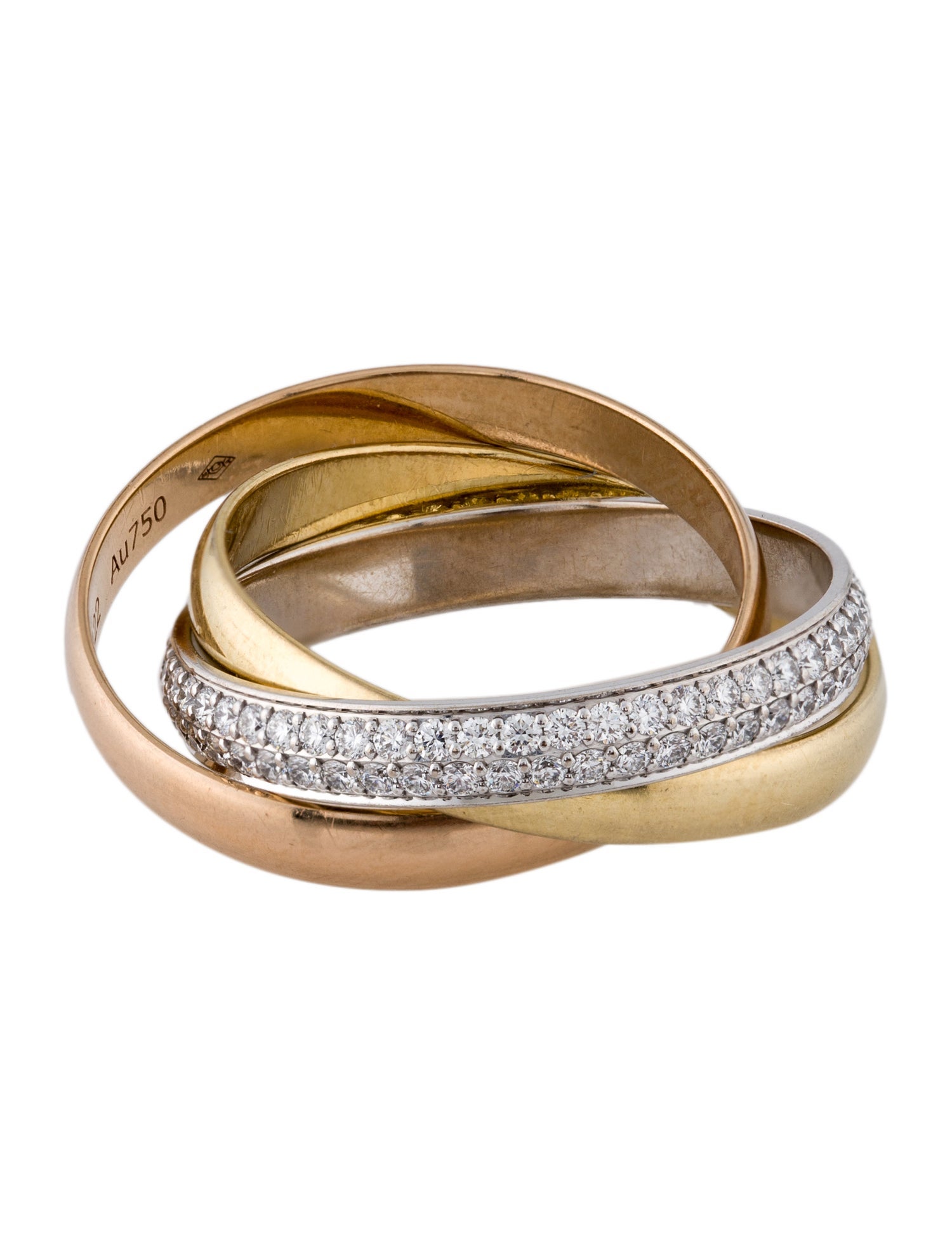 Cartier Trinity Ring, Small Model - 18K Yellow Gold Rolling Ring, Rings - CRT114404 | The RealReal