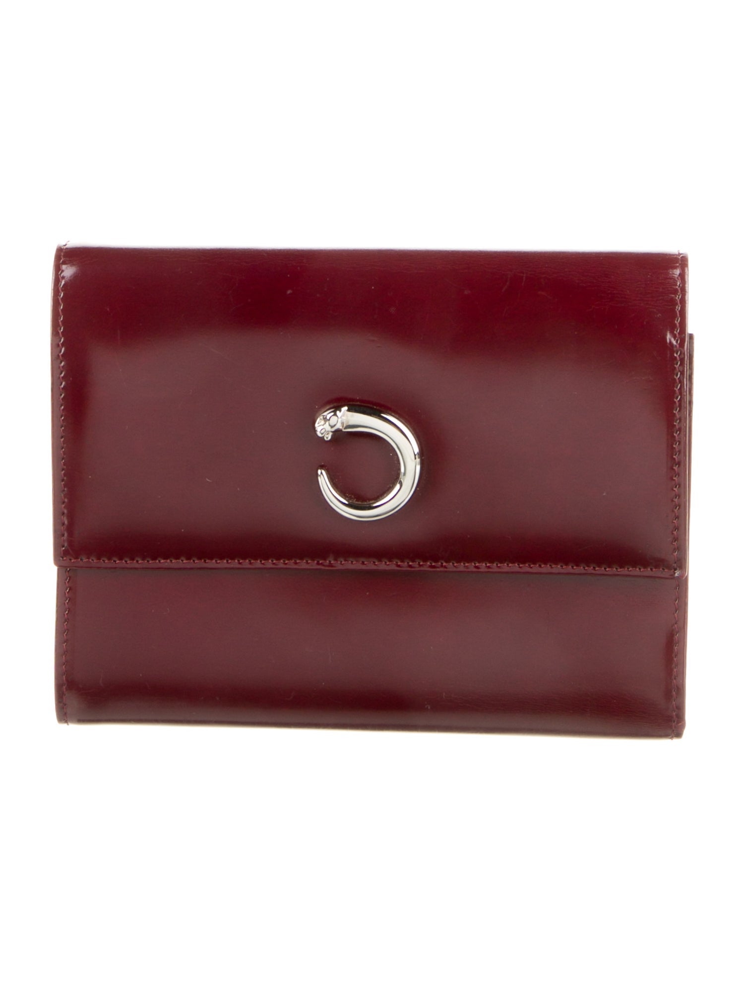Cartier Leather Compact Wallet - Burgundy Wallets, Accessories ...