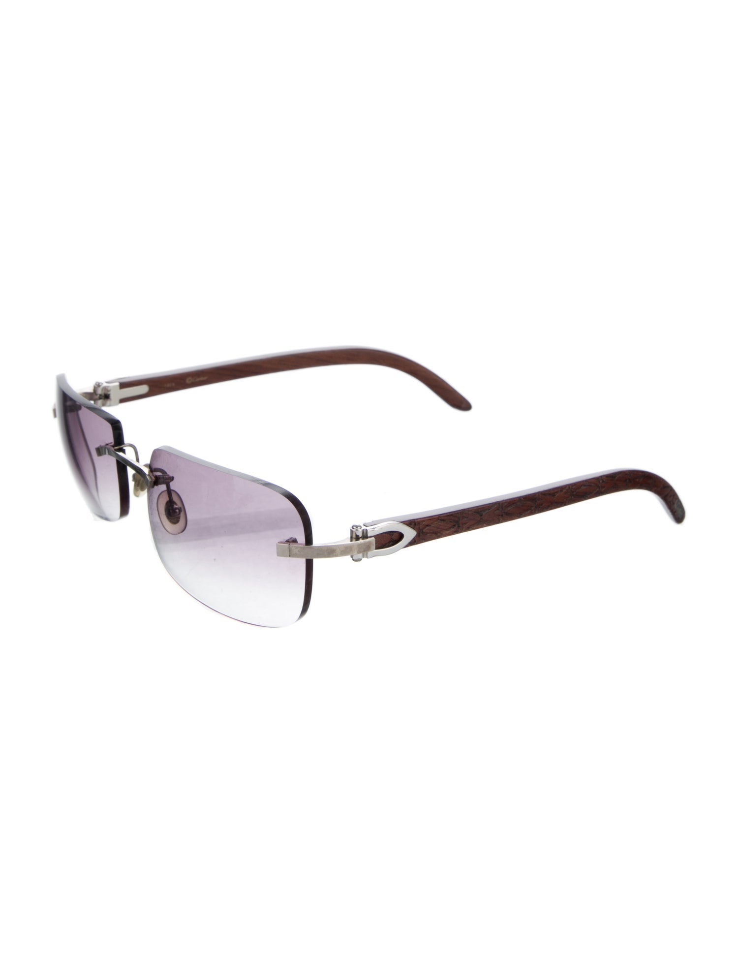 Cartier 'Panthere De Cartier' Rimless Gradient Square Sunglasses - Gold ...