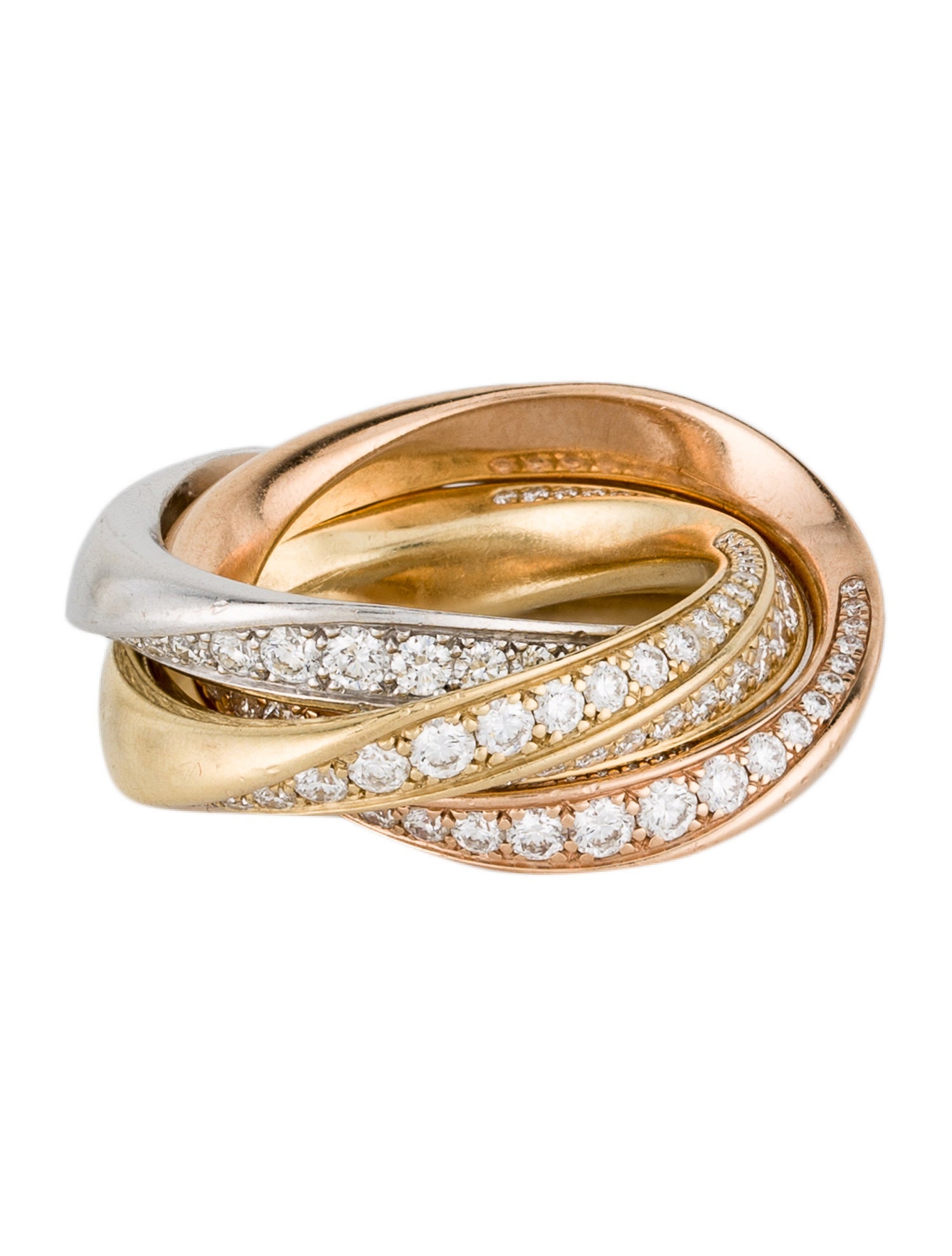 Cartier Classic Trinity Ring - 18K Yellow Gold Rolling Ring, Rings ...
