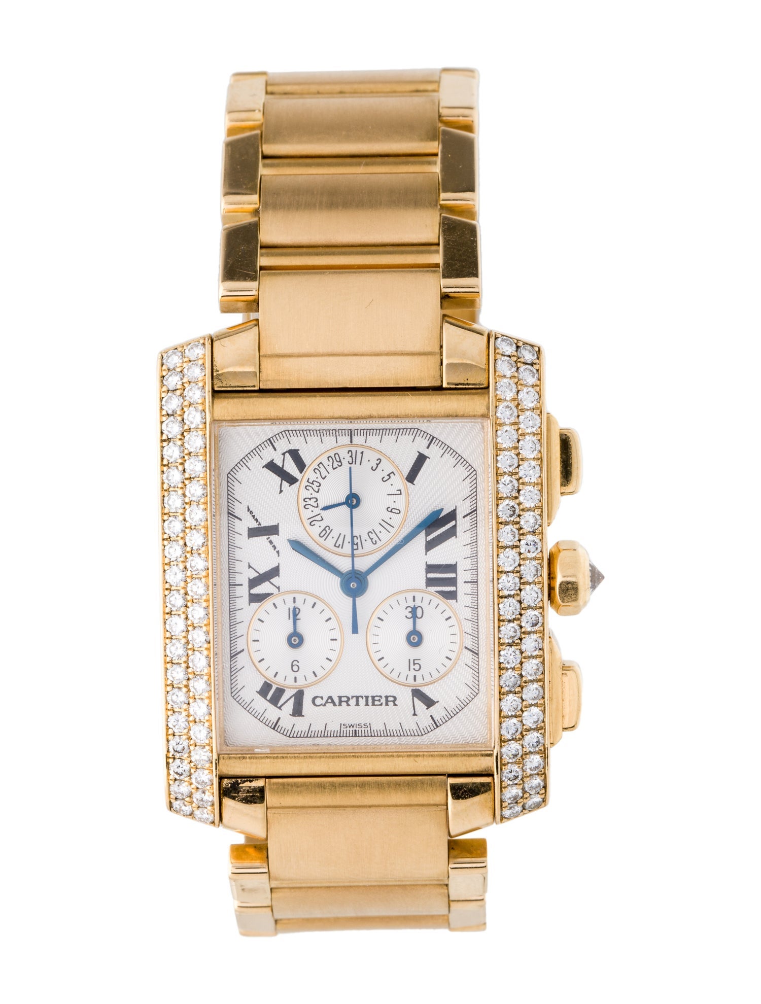 Cartier Tank Française Chronoreflex Watch - WE101151 | The RealReal