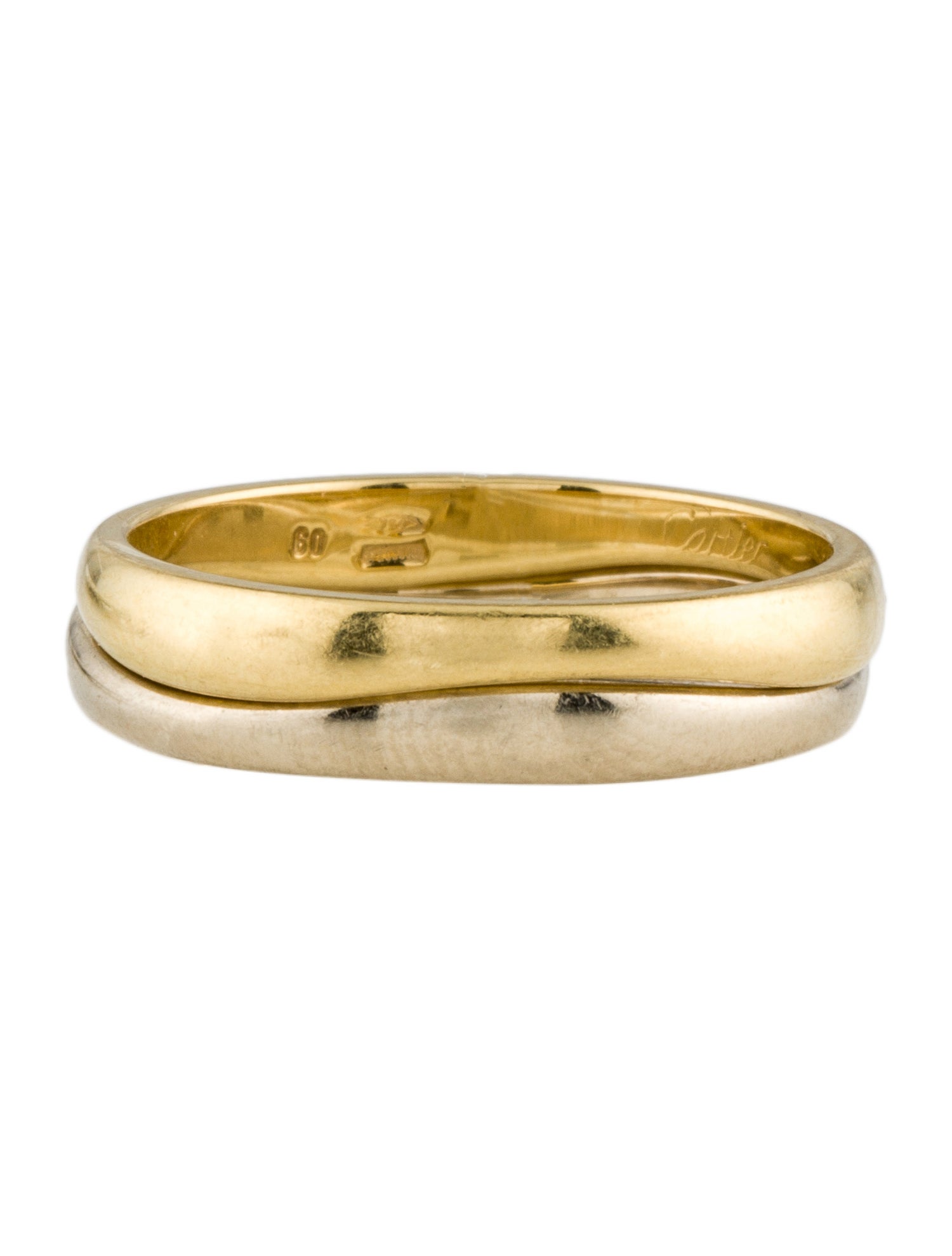 Cartier Vintage Love Me Stacking Band Set - 18K Yellow Gold Band, Rings ...