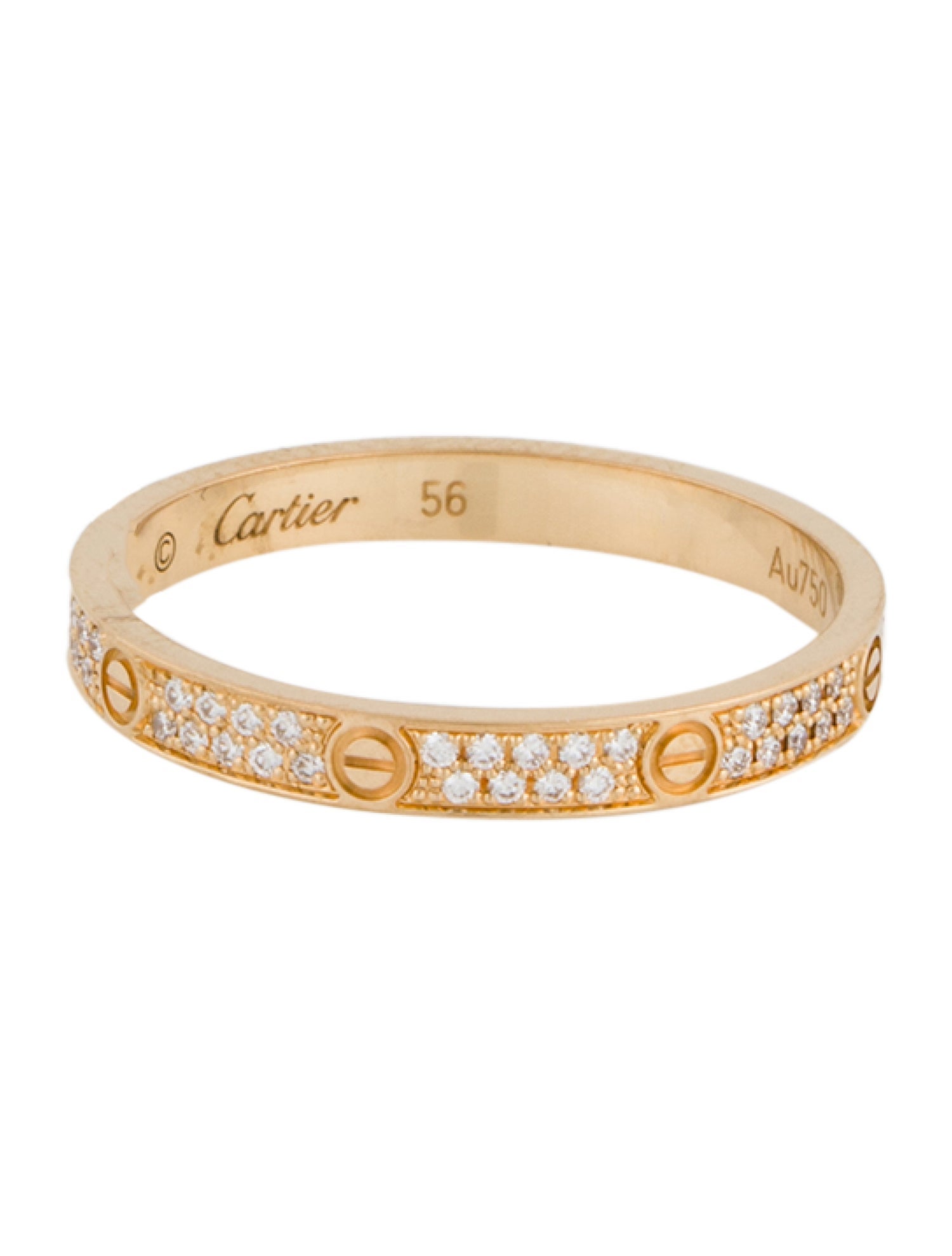 Cartier Diamond LOVE Ring Small Model - 18K Yellow Gold Band, Rings ...