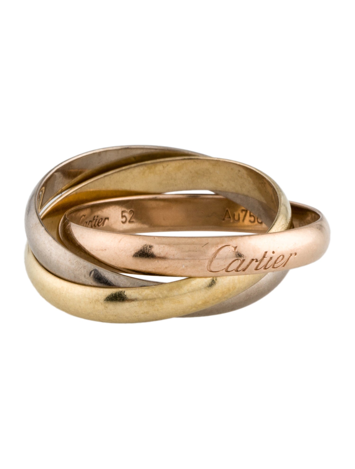Cartier Small Trinity Ring - 18K Yellow Gold Rolling Ring, Rings ...