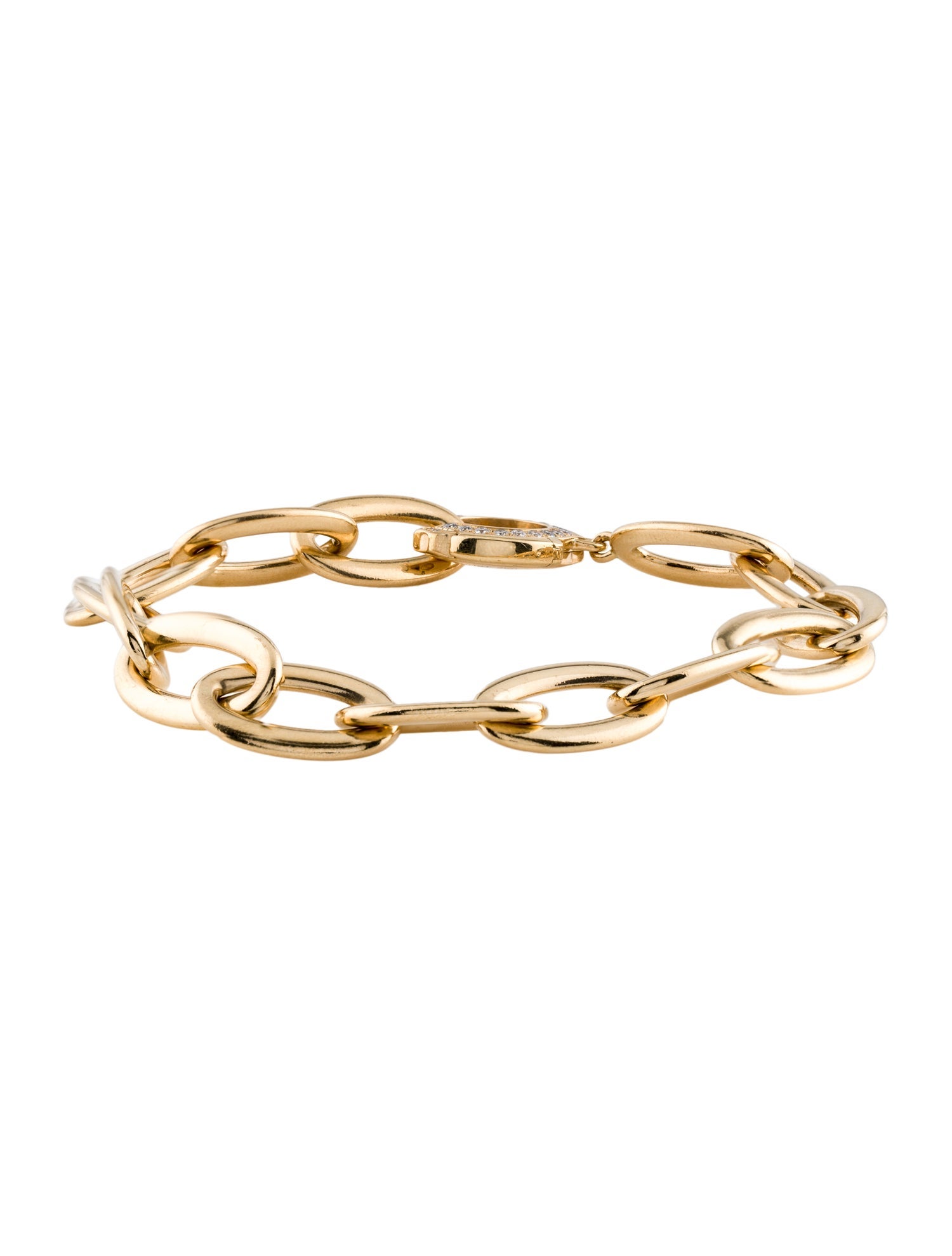 Cartier C de Cartier Diamond Chain Bracelet - 18K Yellow Gold Link ...