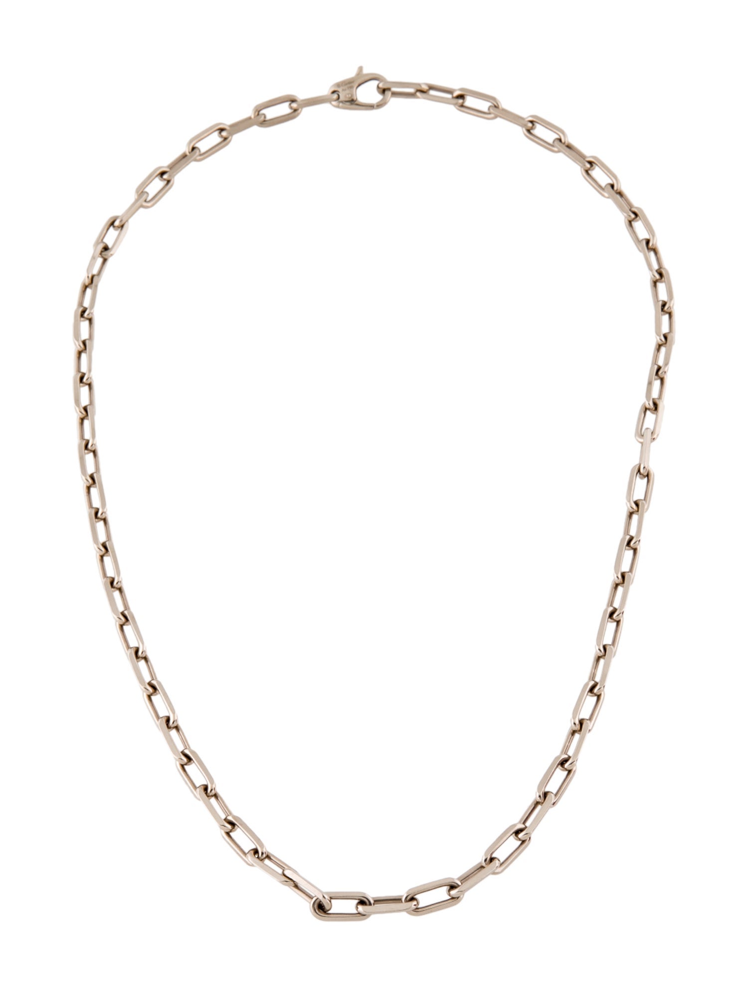 Cartier Santos de Cartier Necklace, Medium Model - 18K White Gold Chain ...