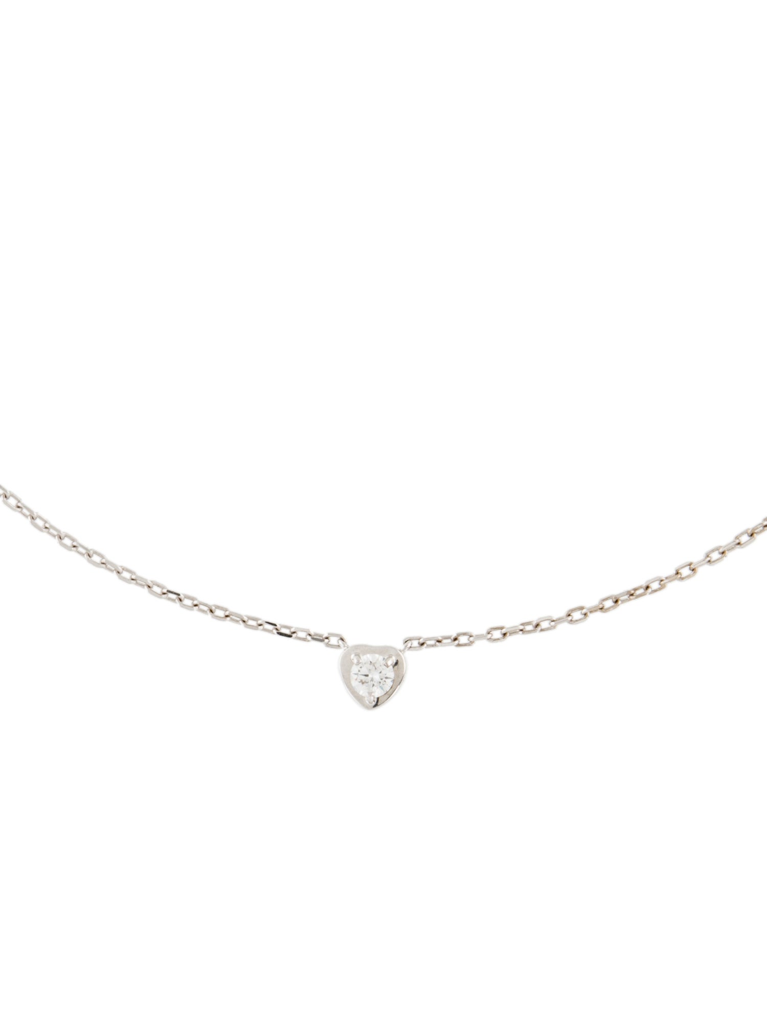 Cartier Diamants Légers Necklace - Rhodium-Plated 18K White Gold Pendant Necklace, Necklaces ...