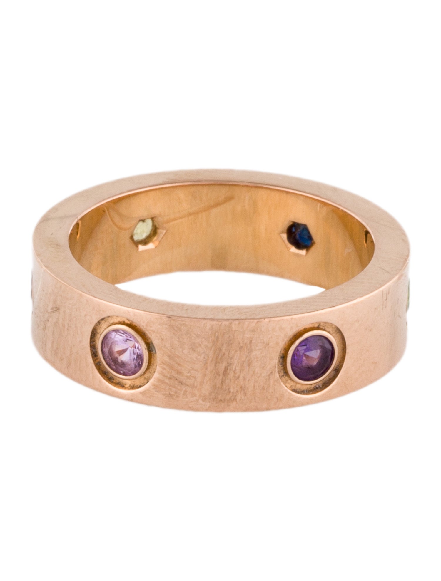 Cartier Multistone LOVE Ring - 18K Rose Gold Band, Rings - CRT121032 ...