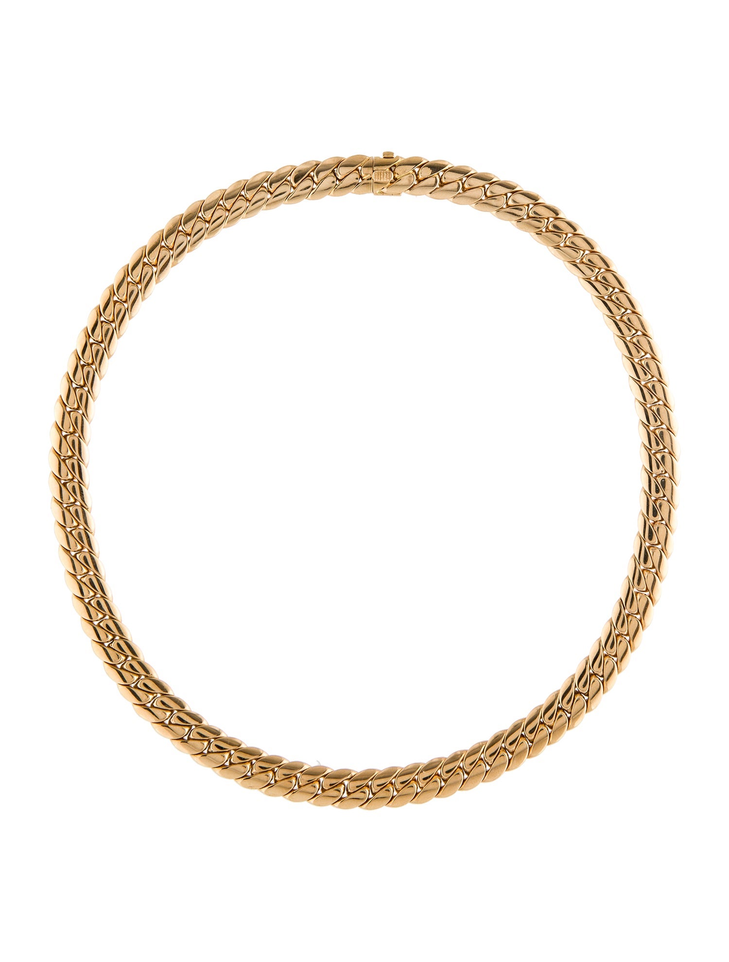 Cartier Vintage Cuban Chain Necklace - 18K Yellow Gold Chain, Necklaces ...