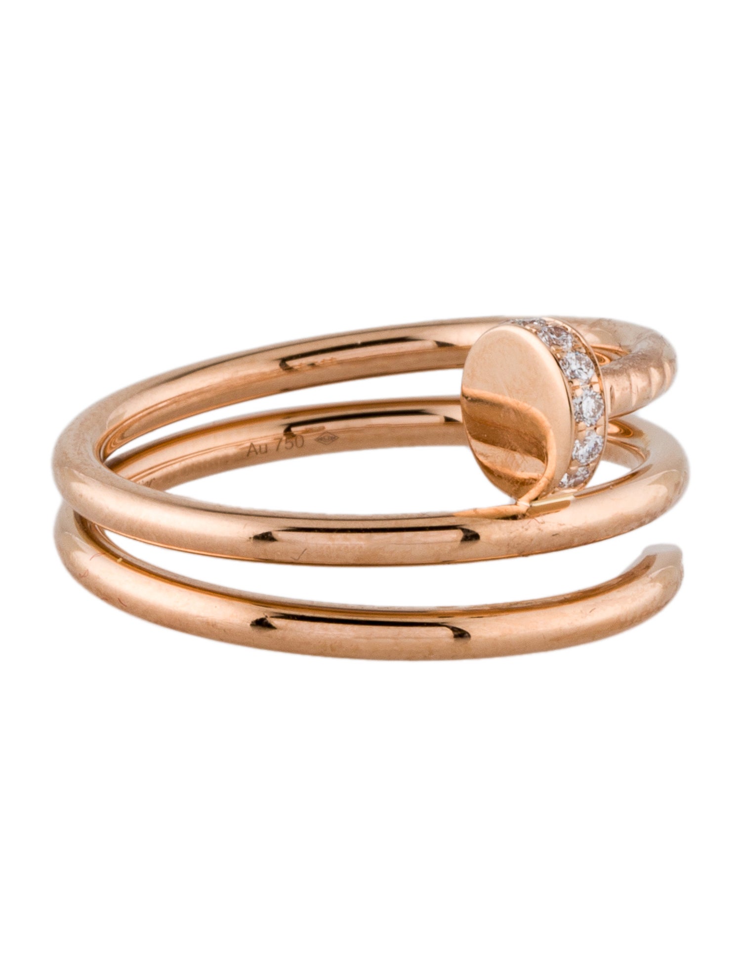 Cartier Vintage Les Must de Cartier Ring - 18K Yellow Gold Rolling Ring ...
