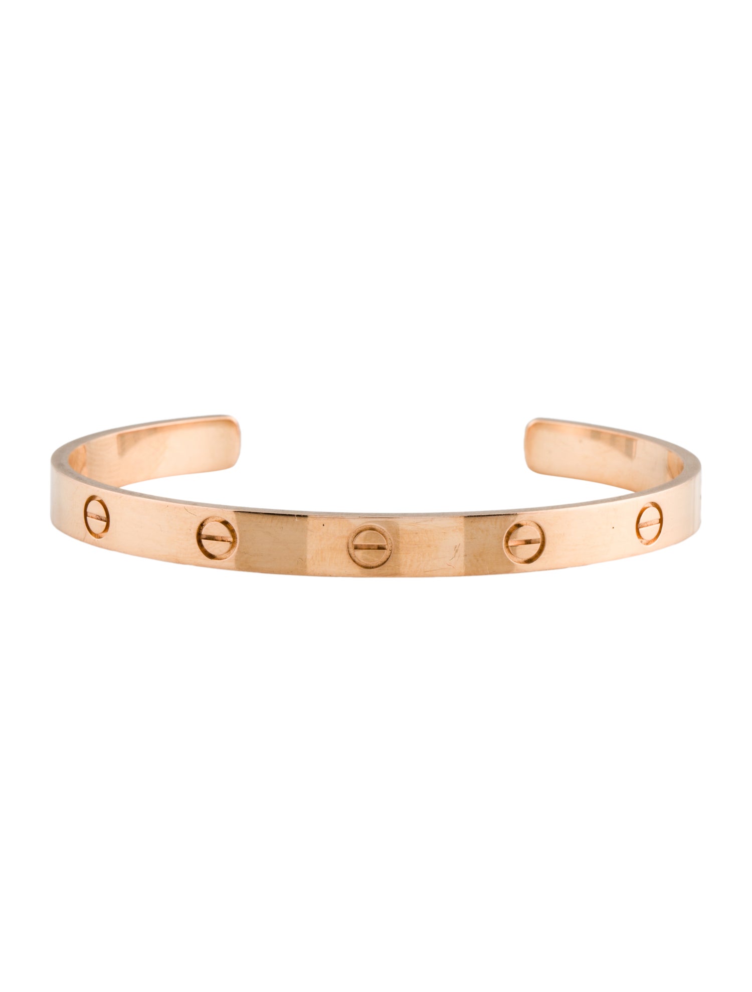 Cartier LOVE Cuff Bracelet - 18K Rose Gold Cuff, Bracelets - CRT121581 ...