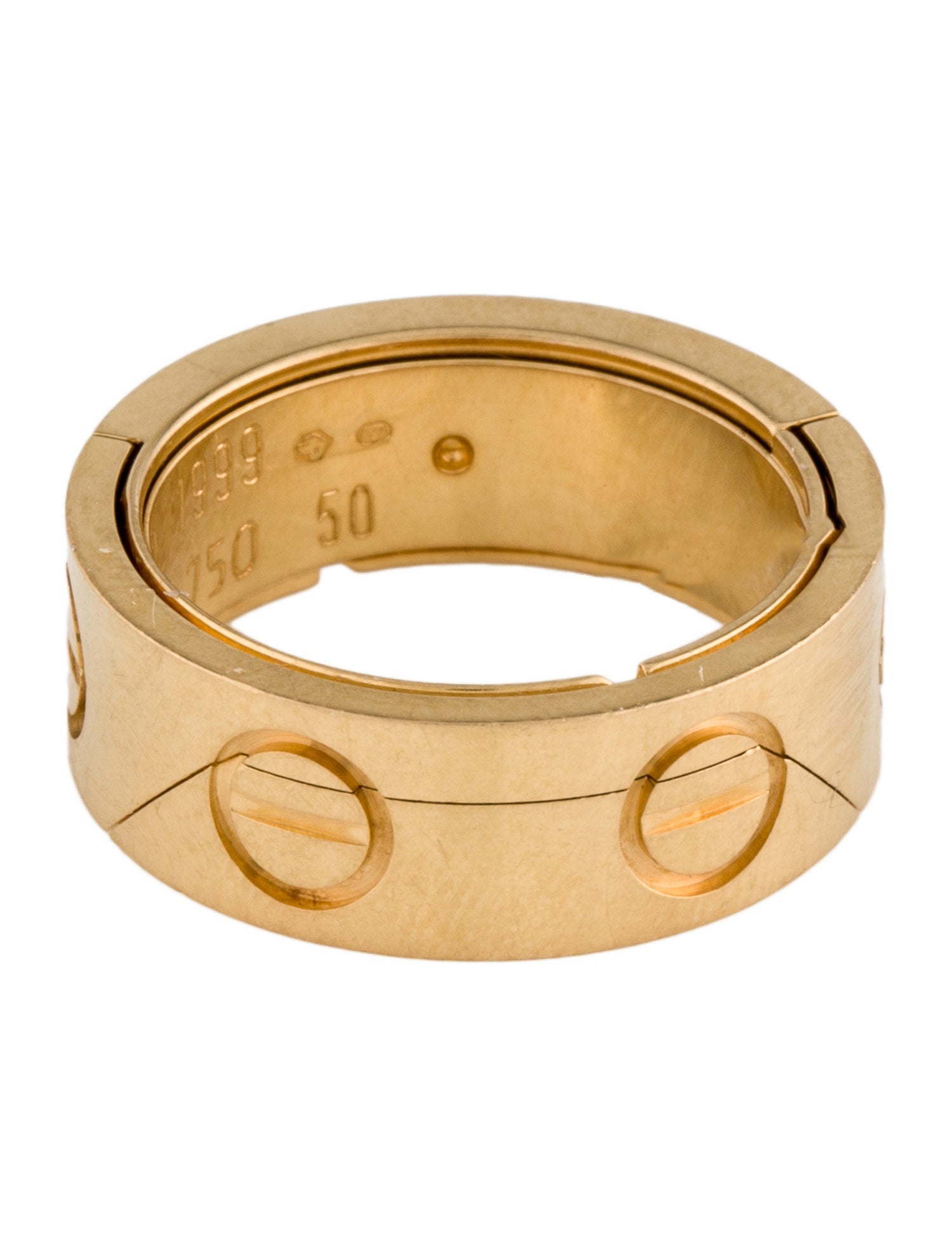 Cartier Vintage Les Must de Cartier Ring - 18K Yellow Gold Rolling Ring ...