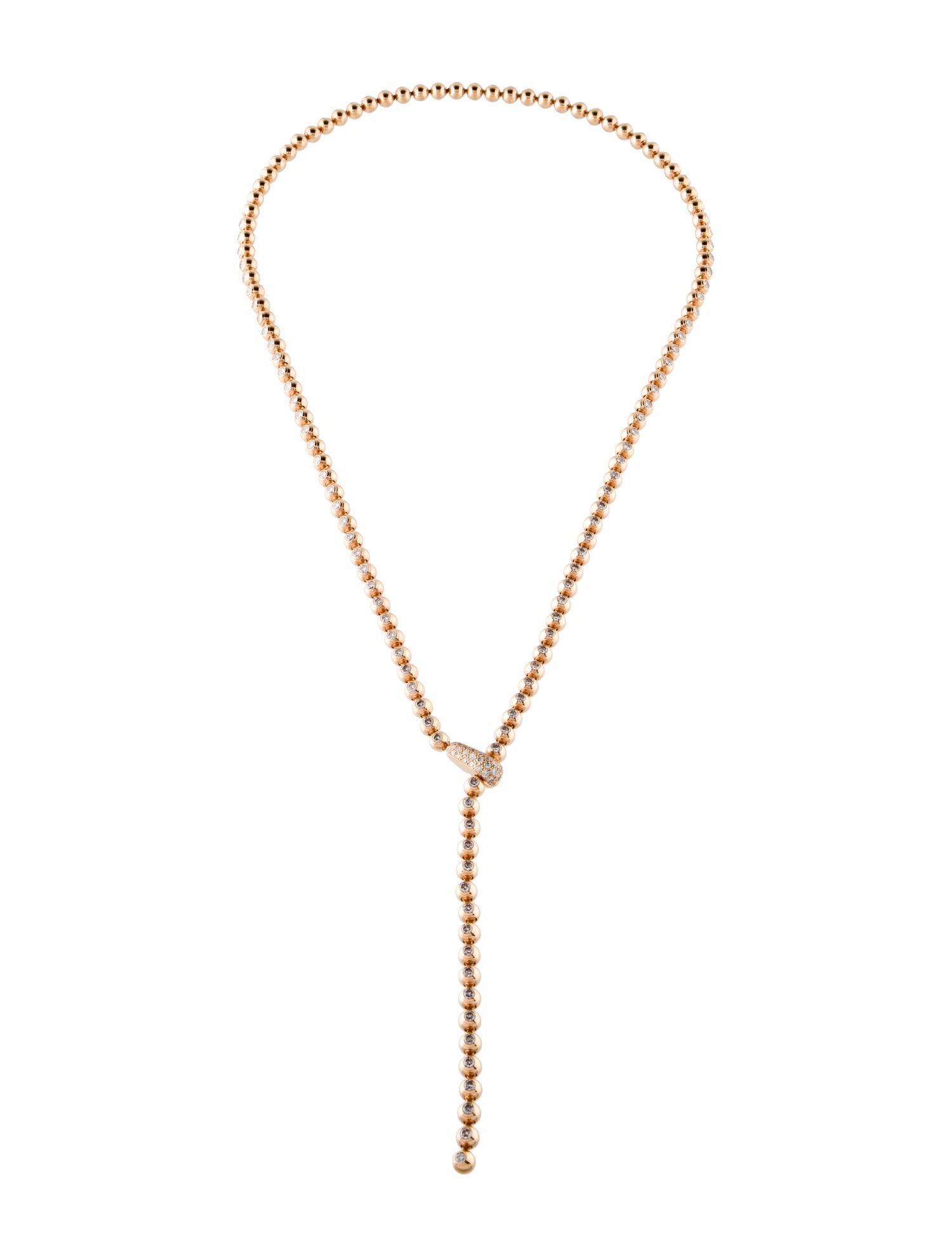 Chrome Hearts Diamond Cross Lariat Necklace - Sterling Silver Lariat ...