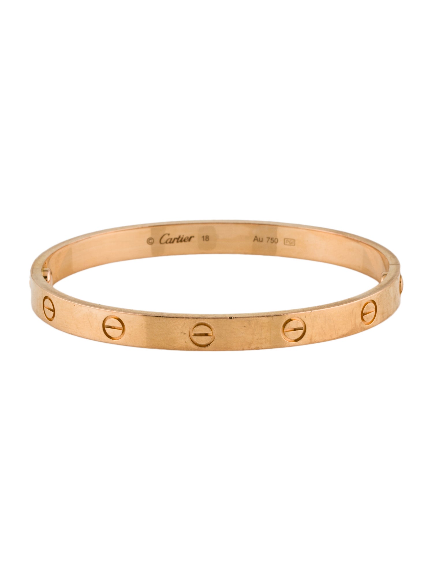 Cartier LOVE Bracelet, Small Model, 10 Diamonds - 18K Rose Gold Bangle ...