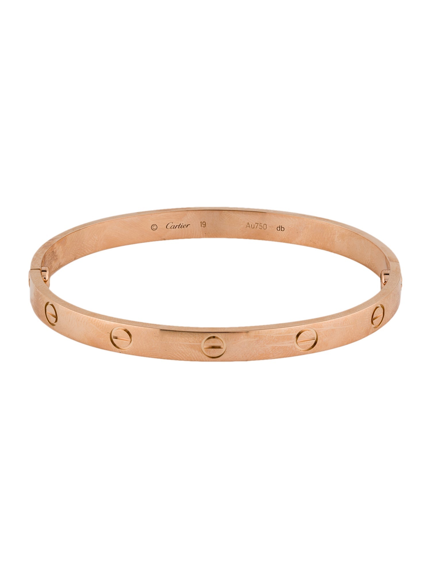 Cartier LOVE Bracelet - 18K Rose Gold Bangle, Bracelets - CRT123598 ...