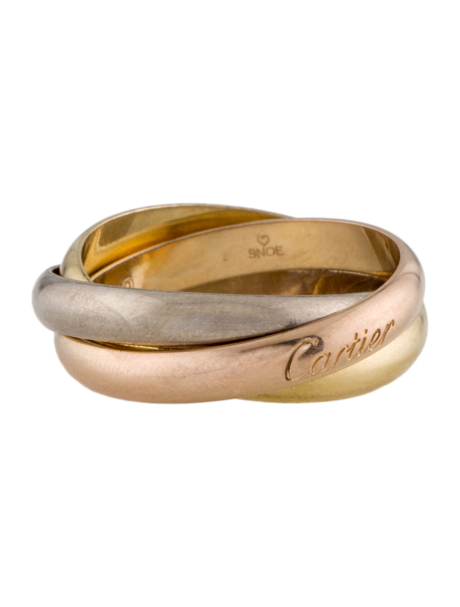 Cartier Classic Trinity Ring - 18K Yellow Gold Rolling Ring, Rings ...