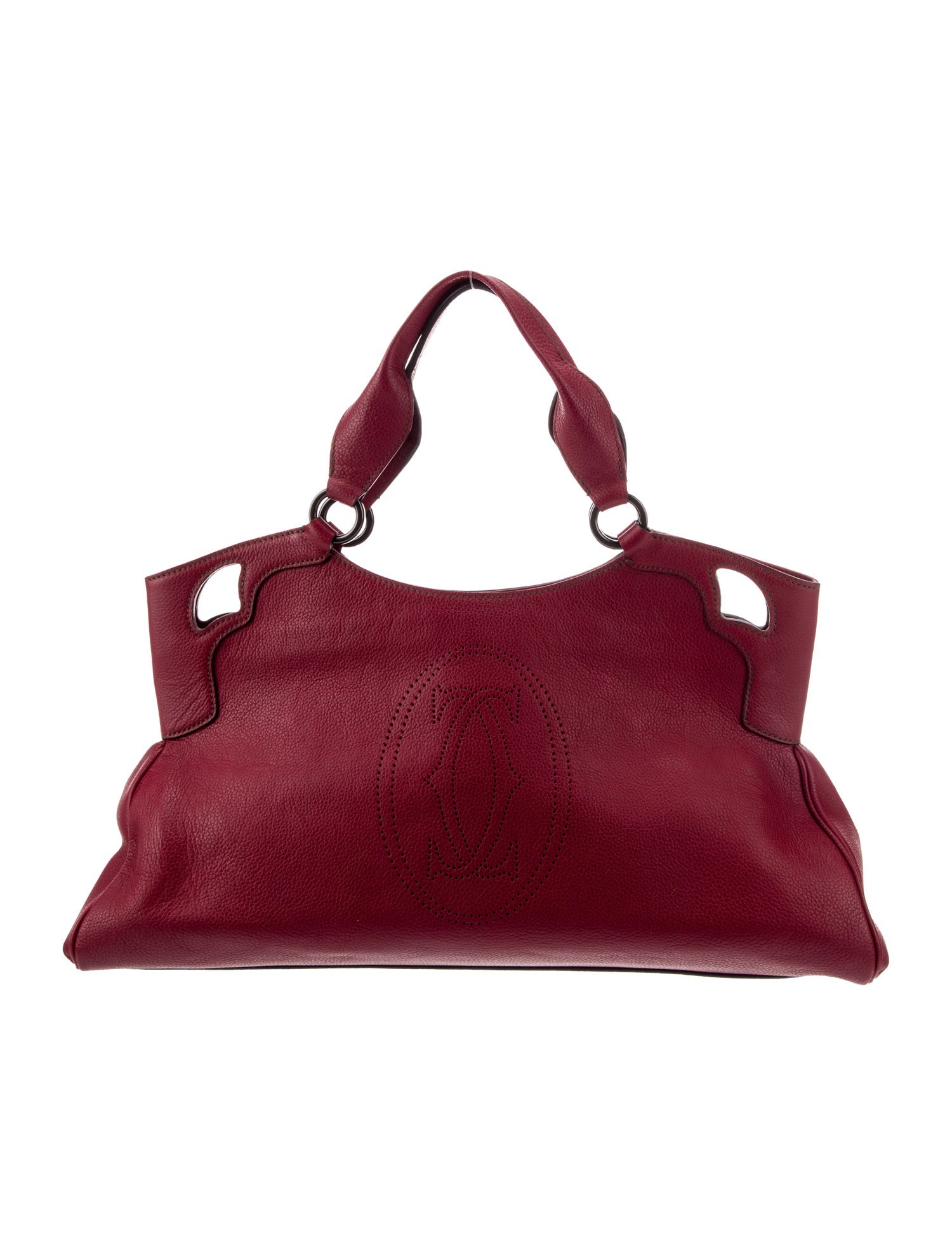 Cartier Leather Top Handle Bag - Red Handle Bags, Handbags - CRT125896 ...