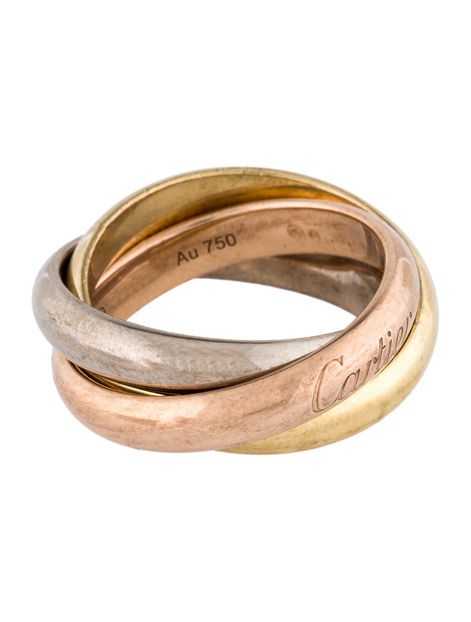 Cartier Trinity Ring, Large Model - 18K Yellow Gold Rolling Ring, Rings ...