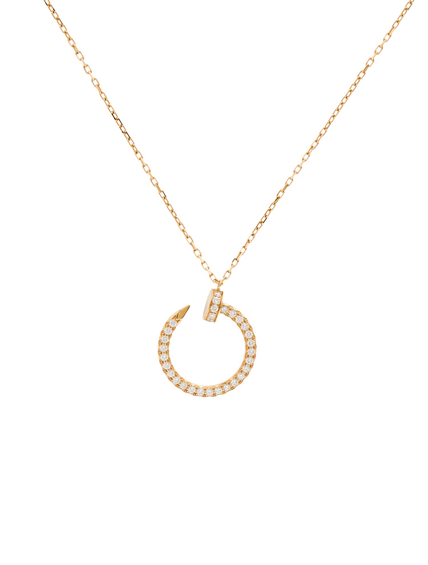 Cartier Diamond Juste un Clou Pendant Necklace - 18K Yellow Gold ...