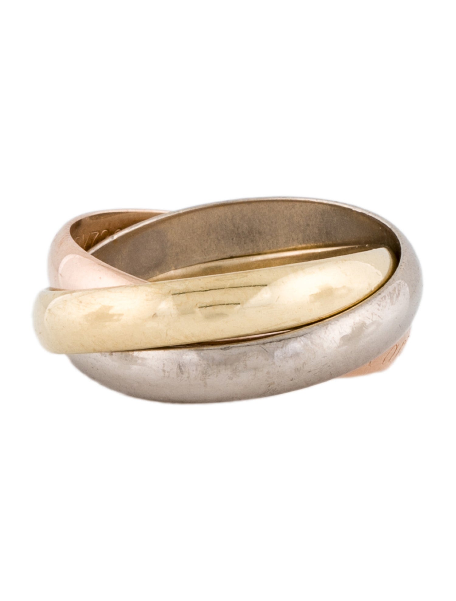 Cartier Trinity Ring, Classic Model - 18K Yellow Gold Rolling Ring ...