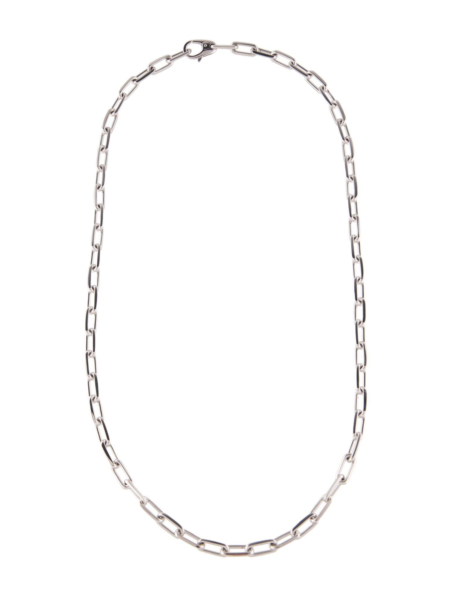 Cartier Santos de Cartier Chain Necklace - Rhodium-Plated 18K White ...