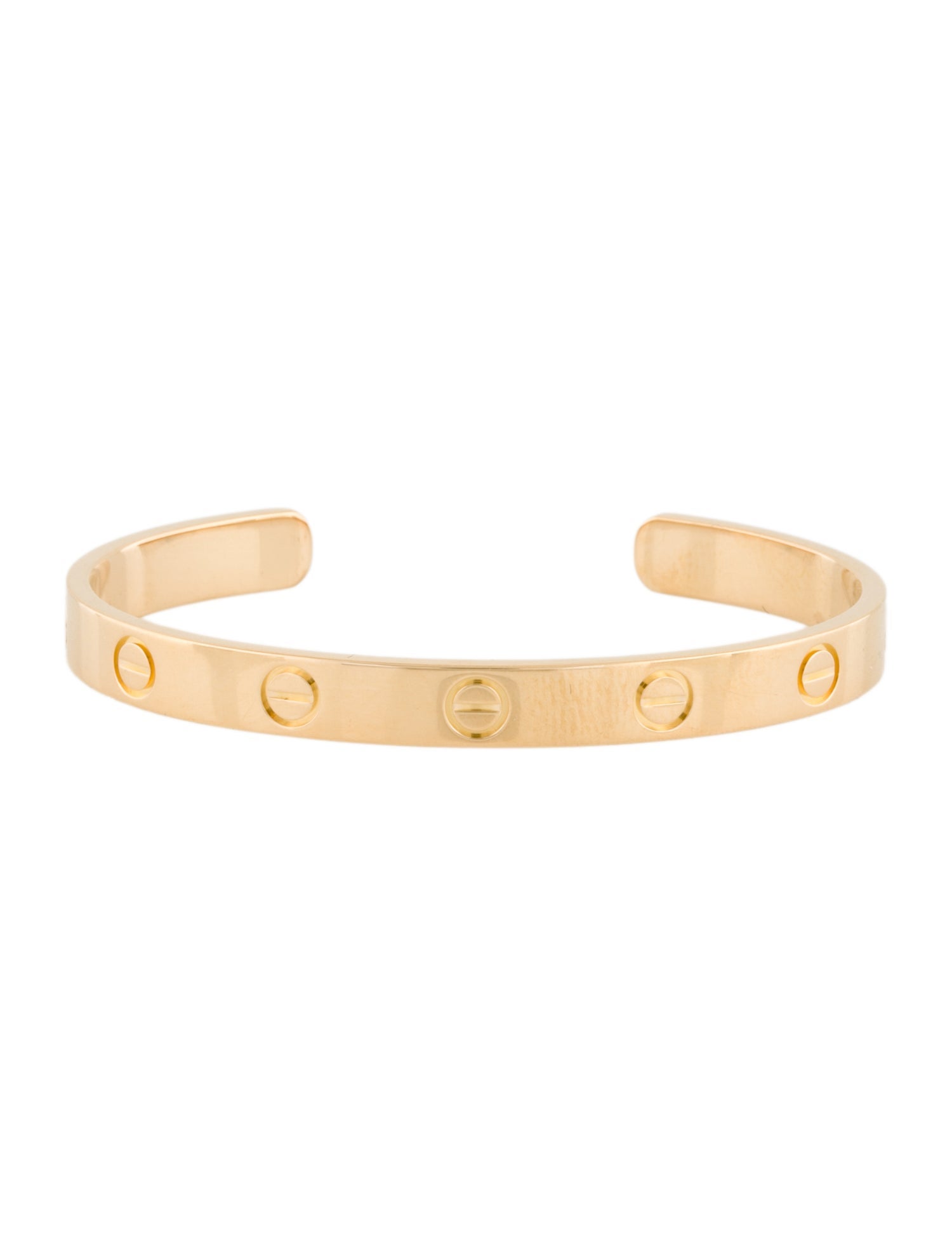 Cartier LOVE Cuff Bracelet - 18K Yellow Gold Cuff, Bracelets ...