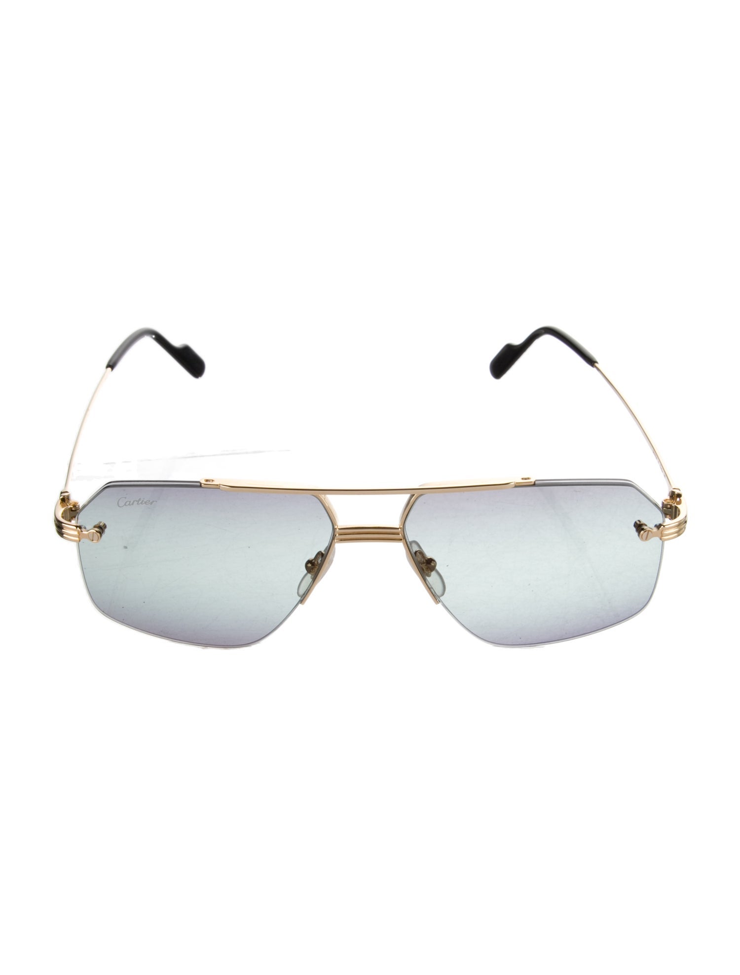 Cartier Premiere De Cartier Aviator Sunglasses w/ Tags - Gold ...