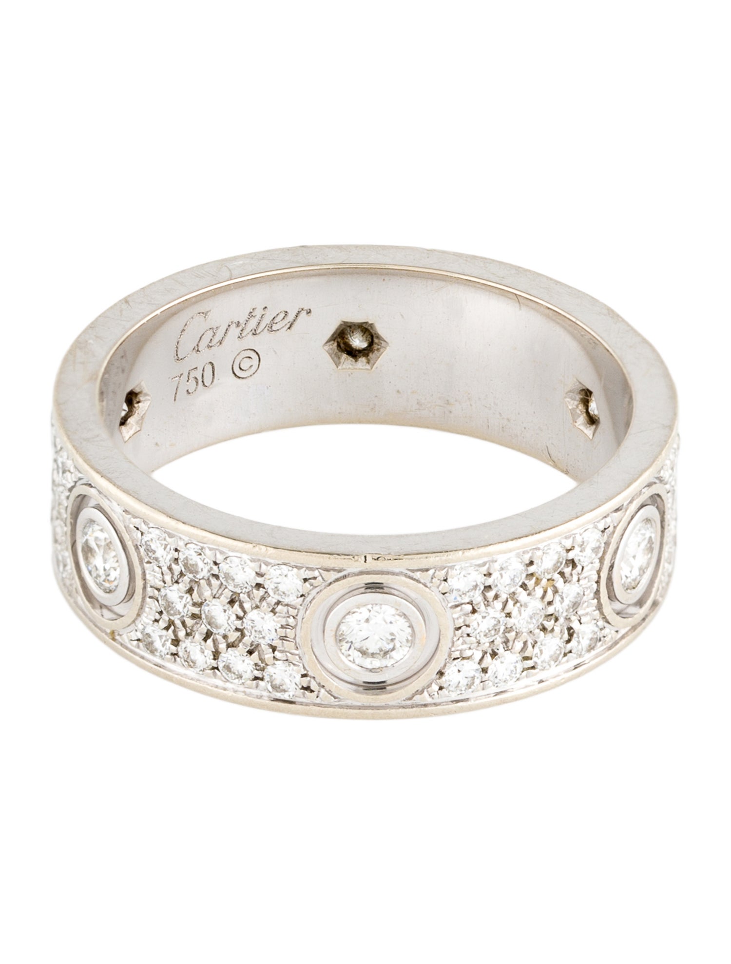 Cartier Tigers Eye Santos Dumont Ring - 18K Rose Gold Band, Rings ...