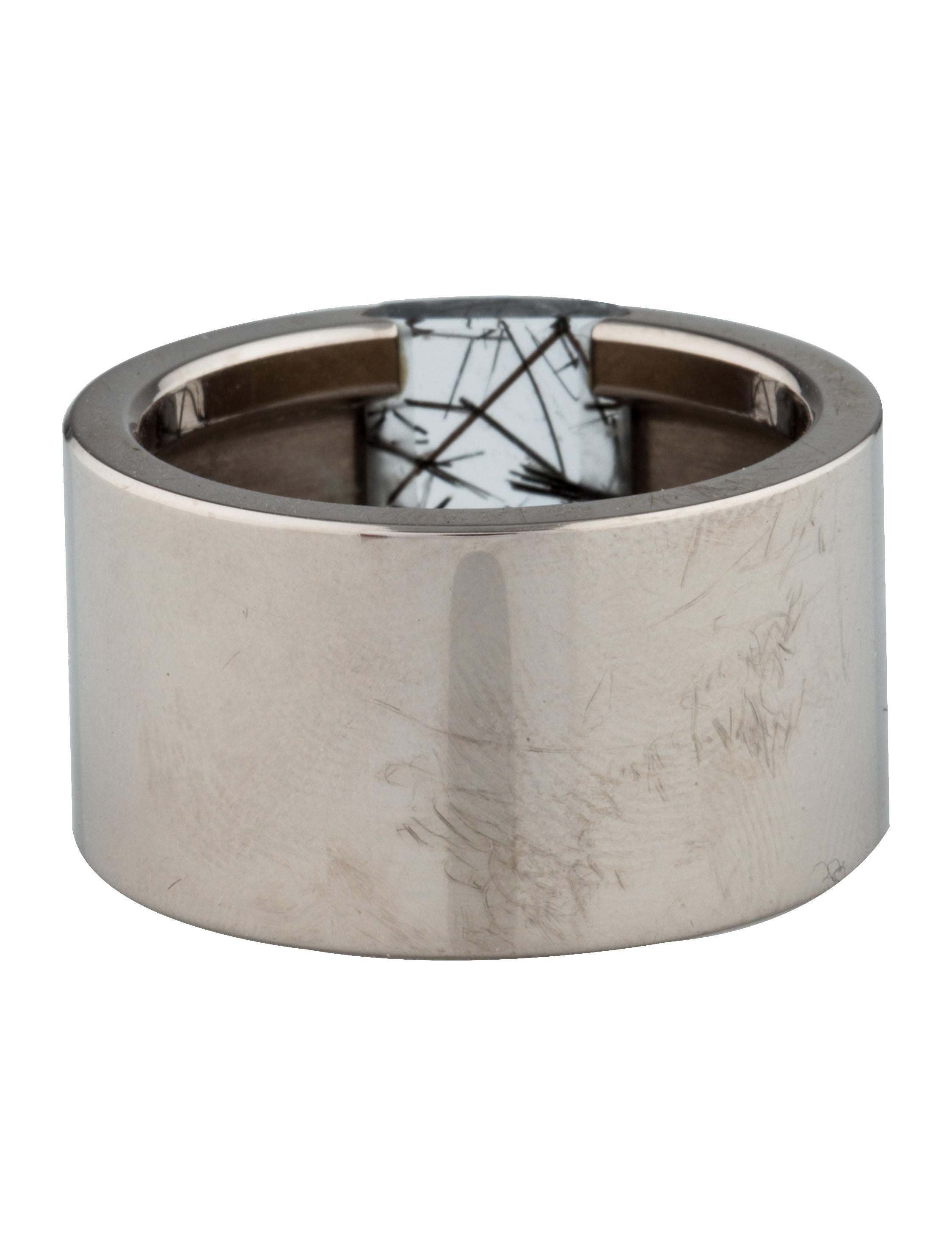 Cartier Rutilated Quartz Tank Ring - Rings - CRT22195 | The RealReal