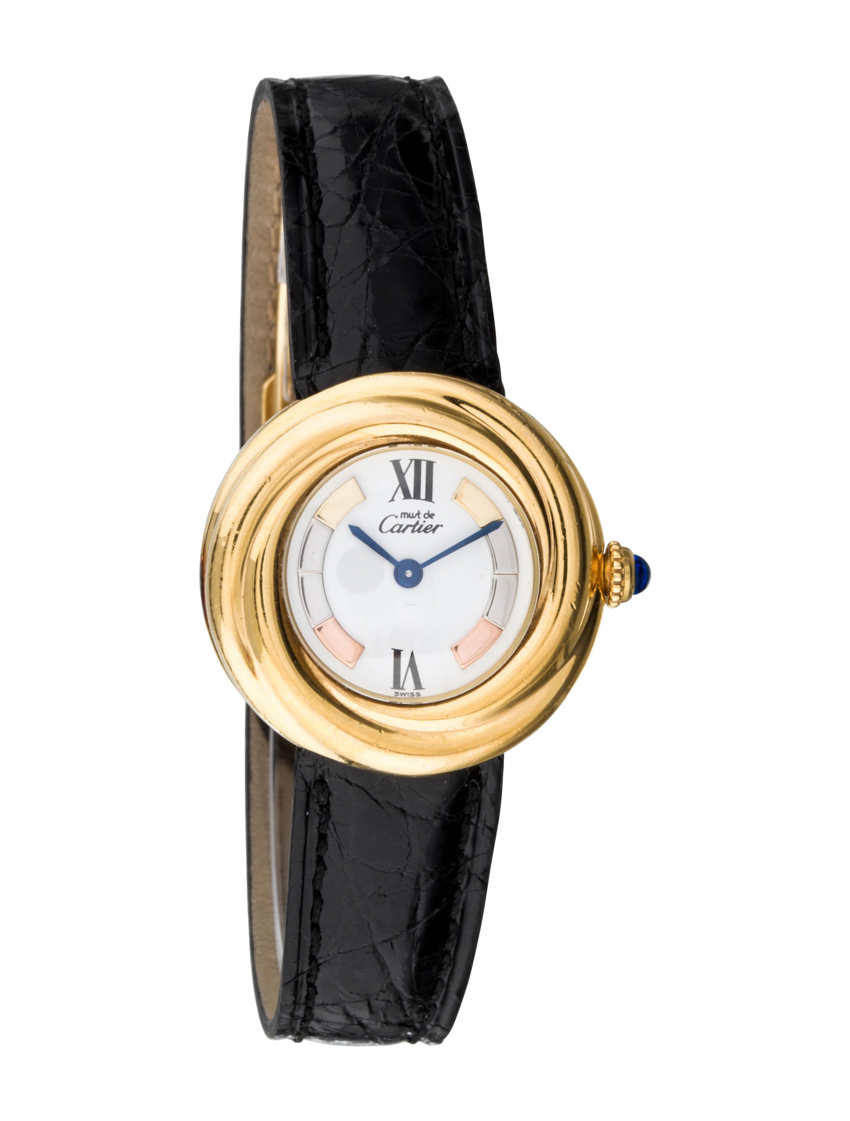 Cartier Must de Cartier Trinity Watch 2735 - Black, 18K Vermeil ...