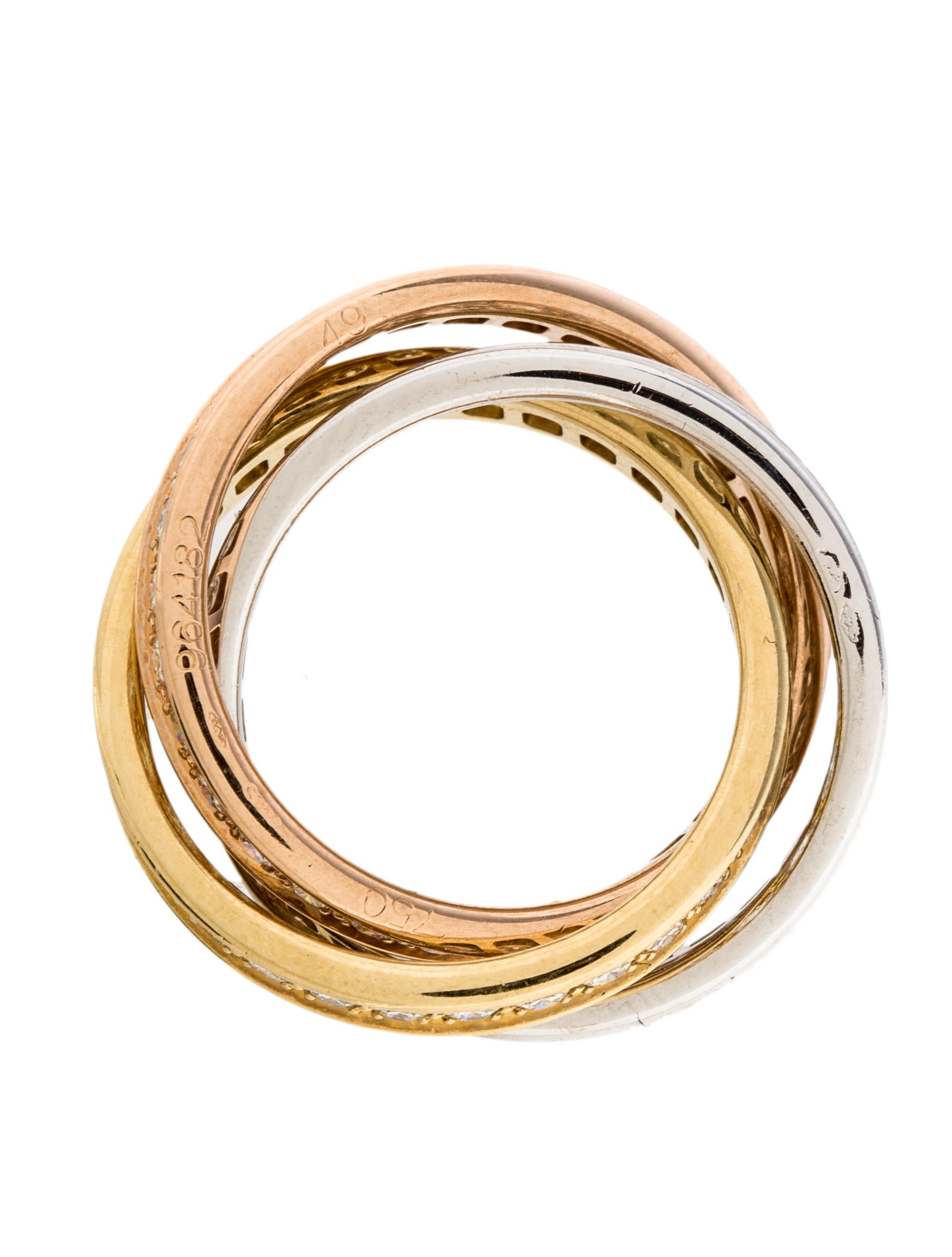 Cartier Diamond Trinity Rolling Ring - Rings - CRT28169 | The RealReal