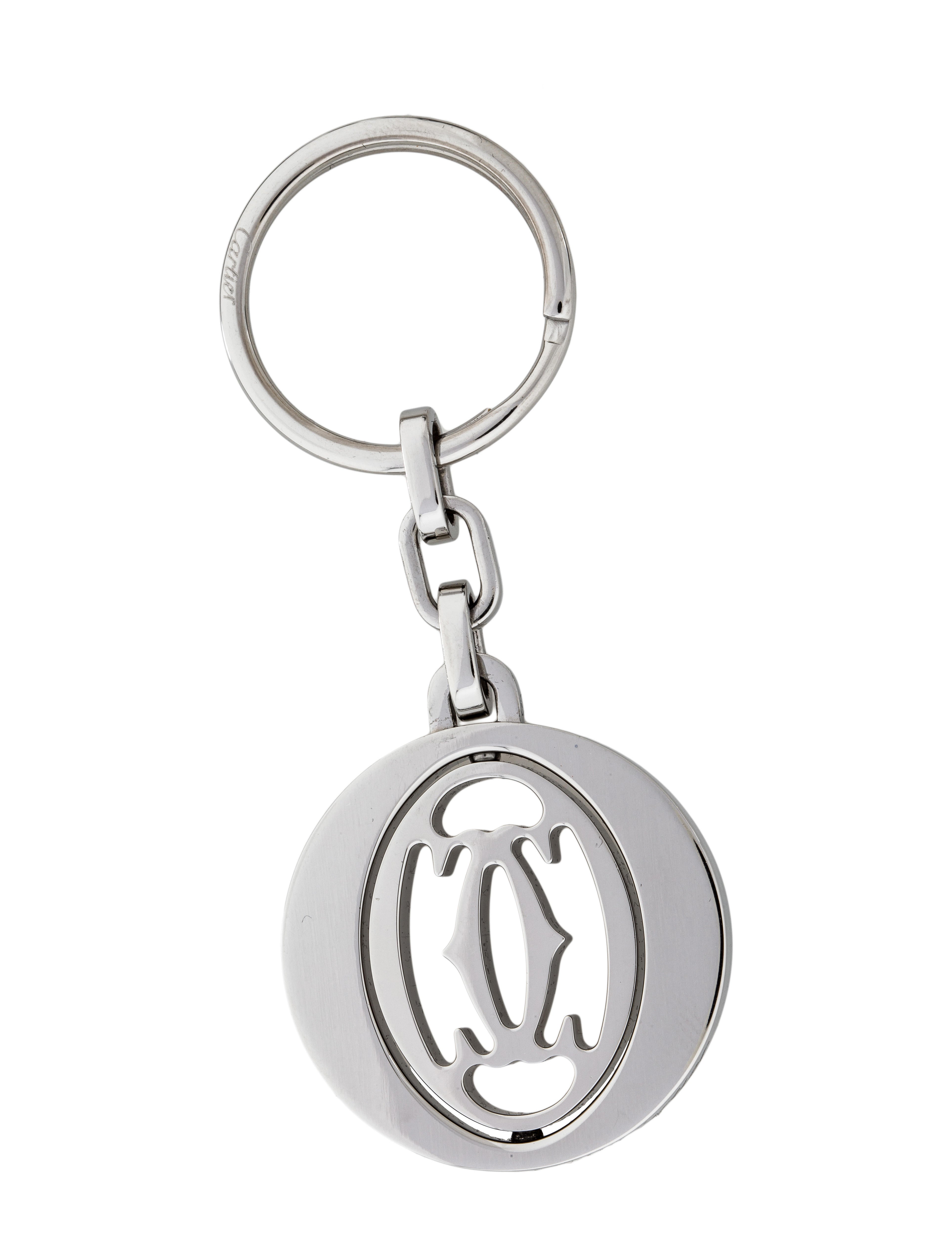Cartier Silver-Tone Logo Keychain - Silver Keychains, Accessories ...