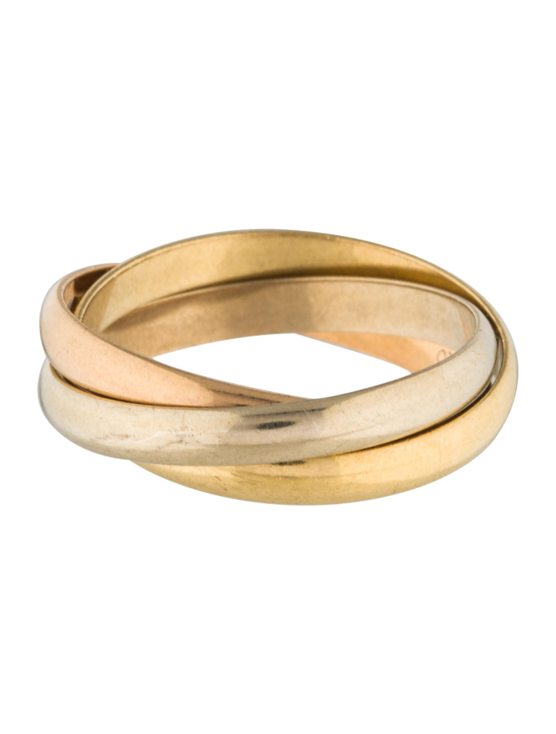 Cartier Small Trinity De Cartier Rings - 18K Yellow Gold Rolling Ring ...