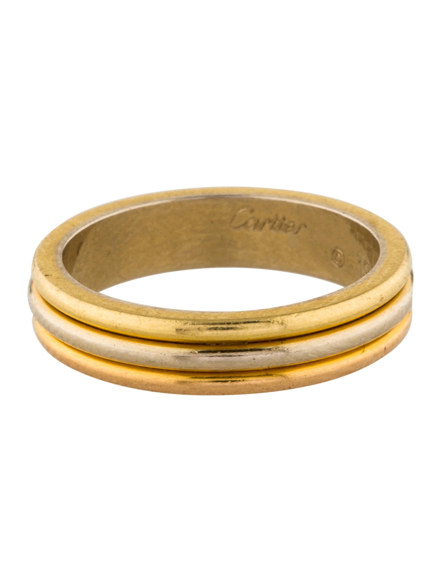 Cartier Tri-Color Wedding Band - 18K Yellow Gold Band, Rings - CRT33449 ...