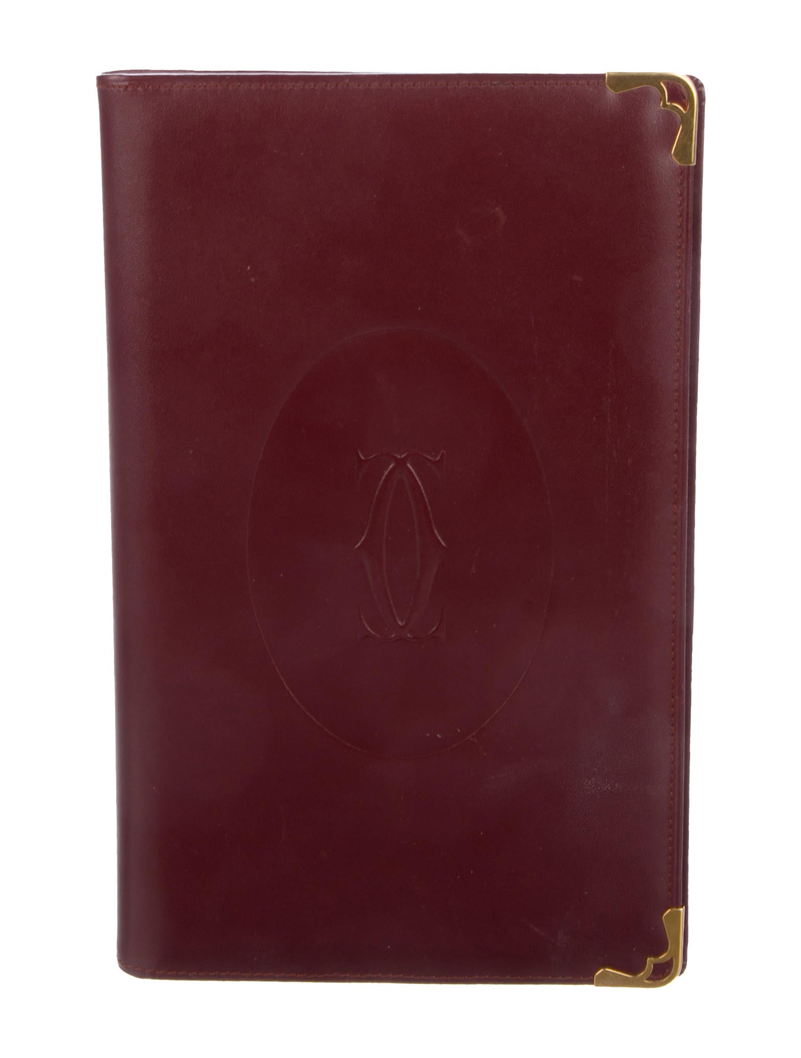 Cartier Must de Cartier Leather Notebook Cover - Burgundy Books ...