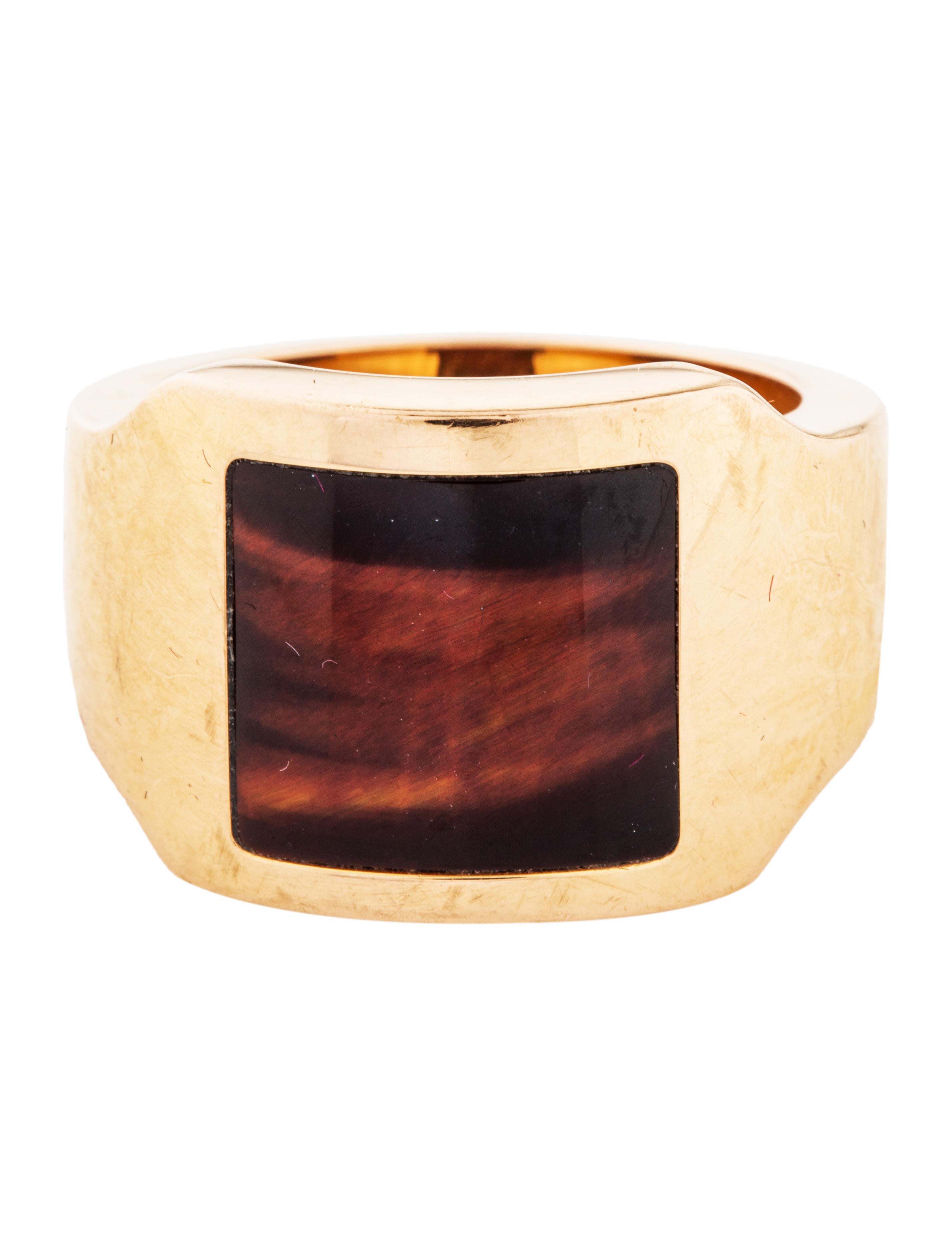 Cartier Tigers Eye Santos Dumont Ring - Band, Rings - CRT44536 | The ...