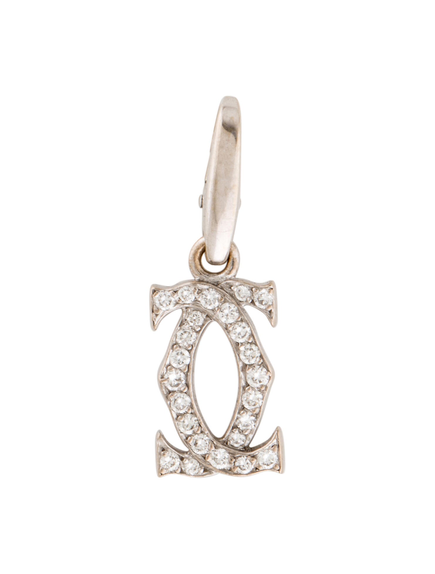Cartier Diamond C de Cartier Decor Pendant - 18K White Gold Pendant ...