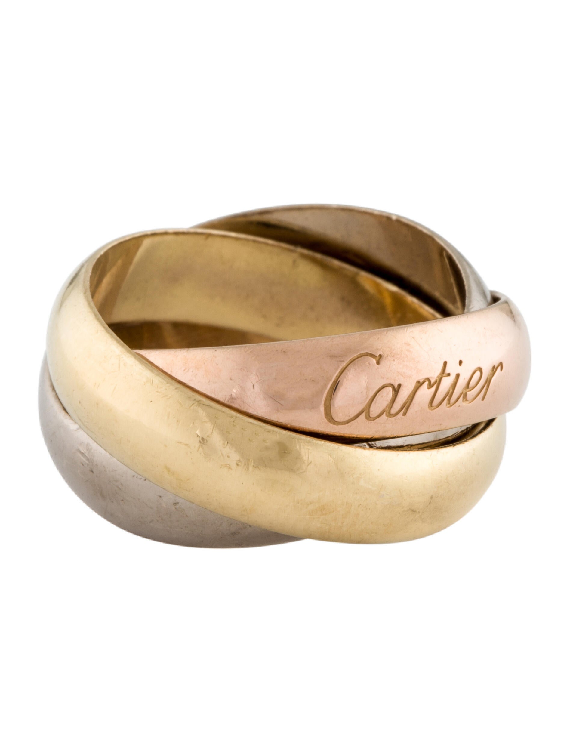 Cartier Trinity Ring - 18K Yellow Gold Rolling Ring, Rings - CRT81803 ...