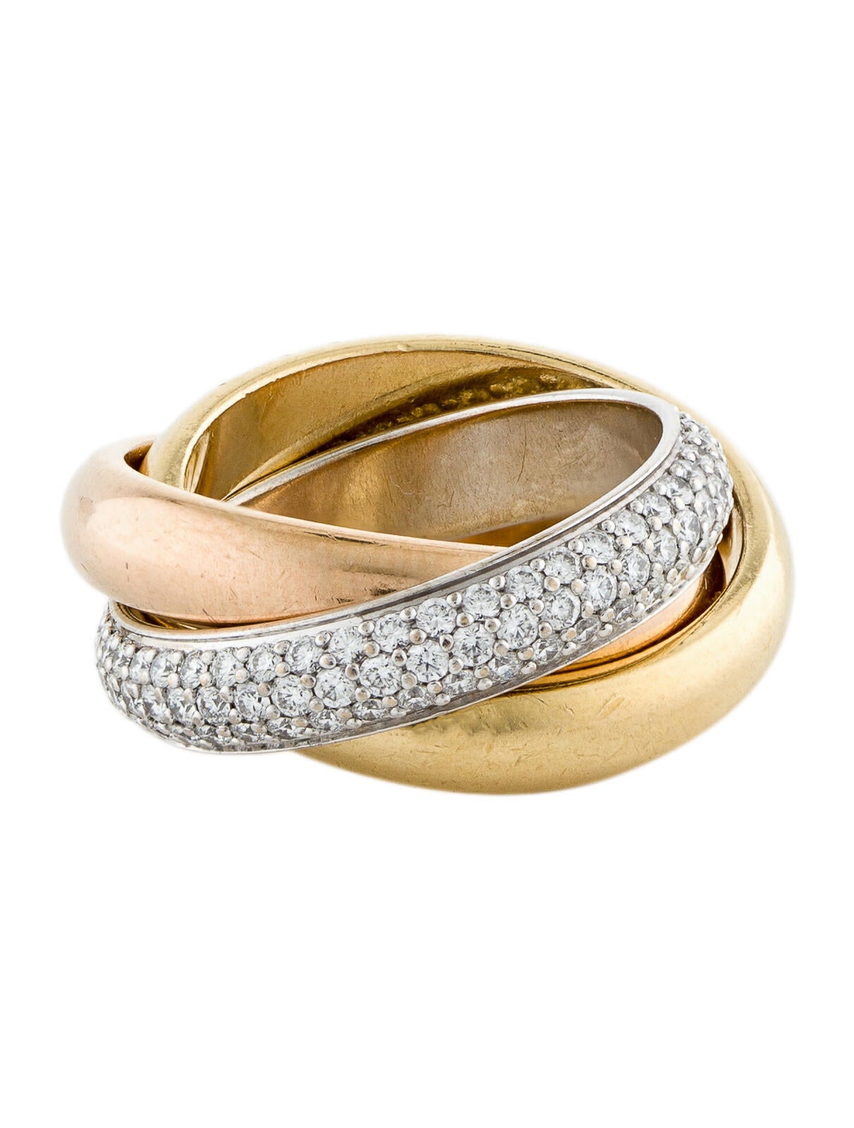 Cartier Trinity Ring - 18K Yellow Gold Rolling Ring, Rings - CRT82927 ...