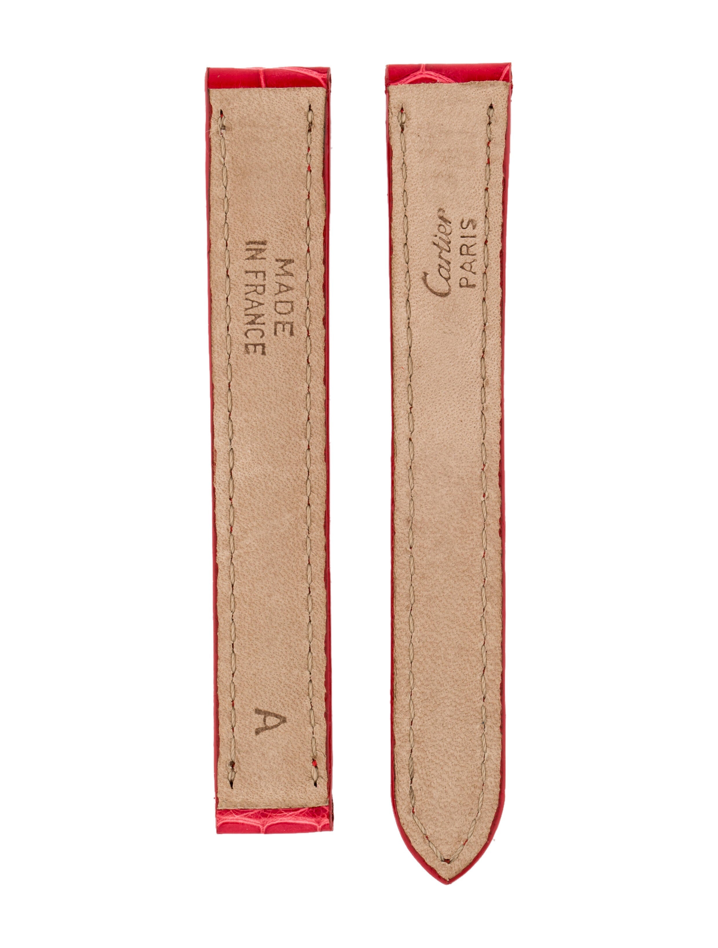 Cartier 13mm Alligator Watch Strap - Red - CRT83610 | The RealReal