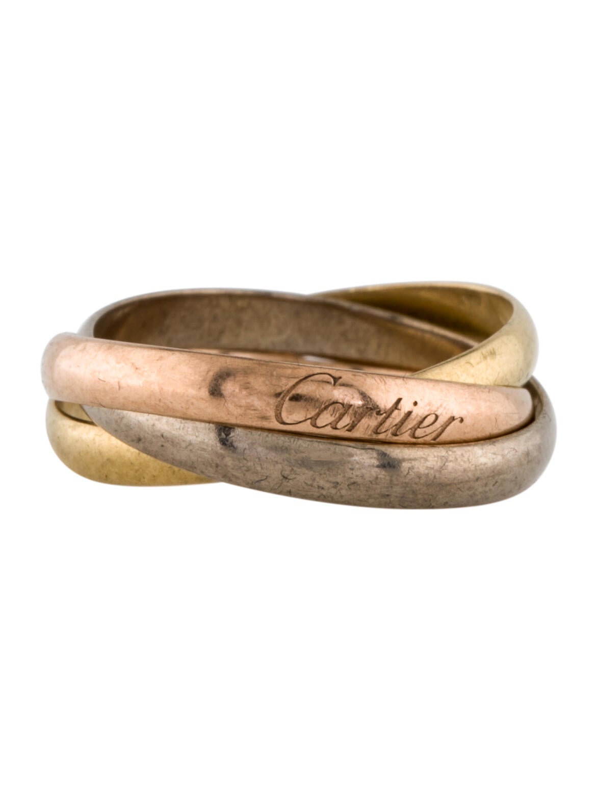 Cartier Small Trinity Ring - 18K Yellow Gold Rolling Ring, Rings ...
