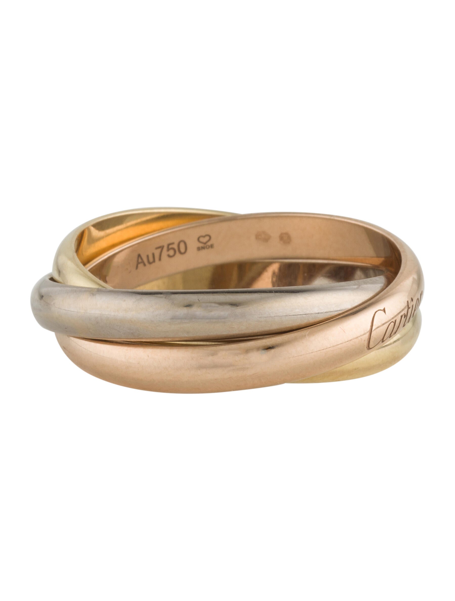 Cartier Classic Trinity Ring - 18K Yellow Gold Rolling Ring, Rings ...