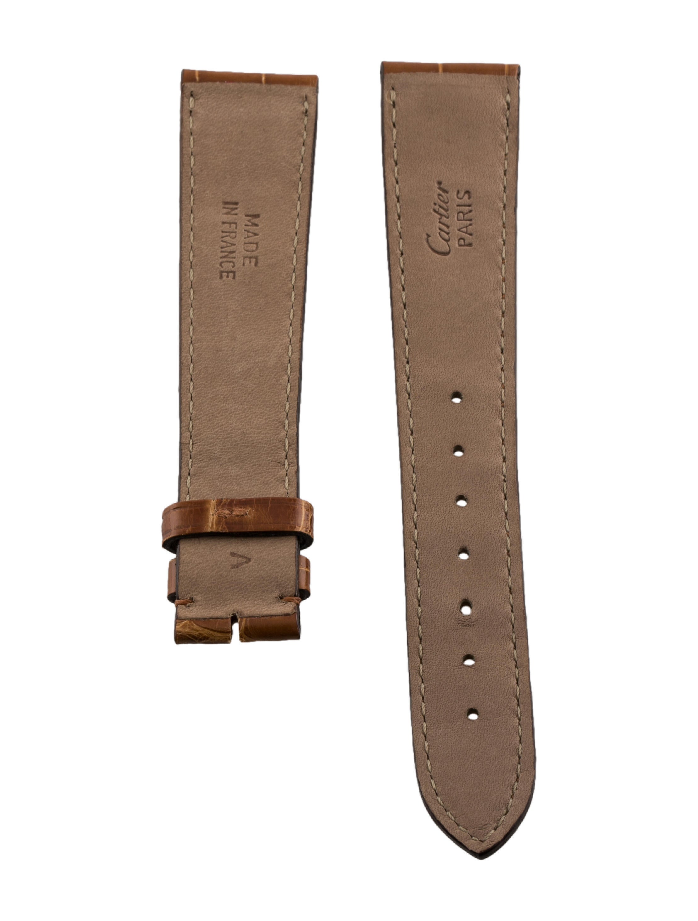 Cartier 19mm Alligator Watch Strap - Brown - CRT85038 | The RealReal