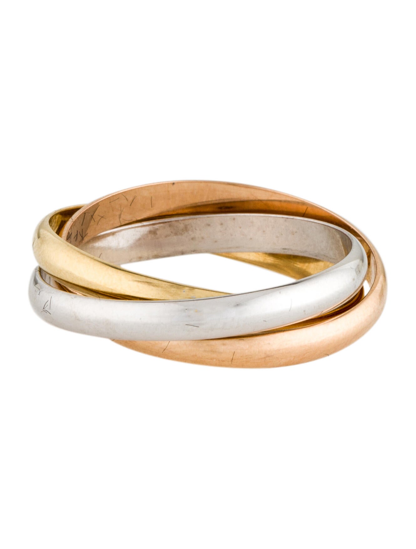 Cartier Small Trinity Ring - 18K Yellow Gold Rolling Ring, Rings ...