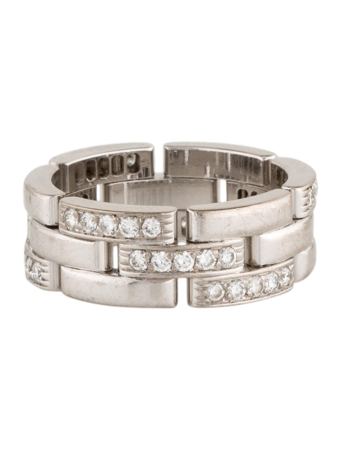 Cartier C de Cartier Logo Ring - Gold, 18K White Gold Band, Rings ...
