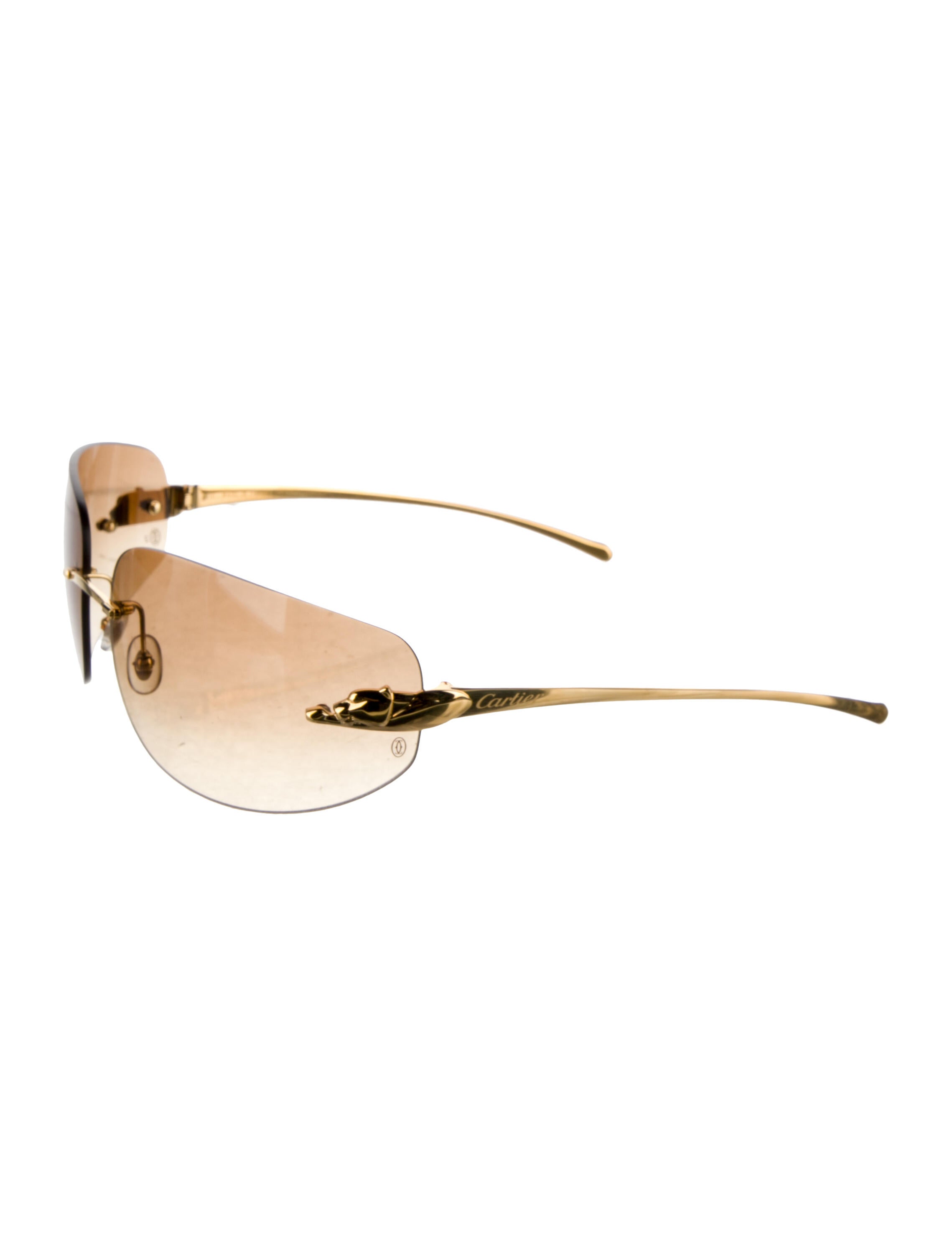 Cartier Shield Gradient Sunglasses - Brown Sunglasses, Accessories ...