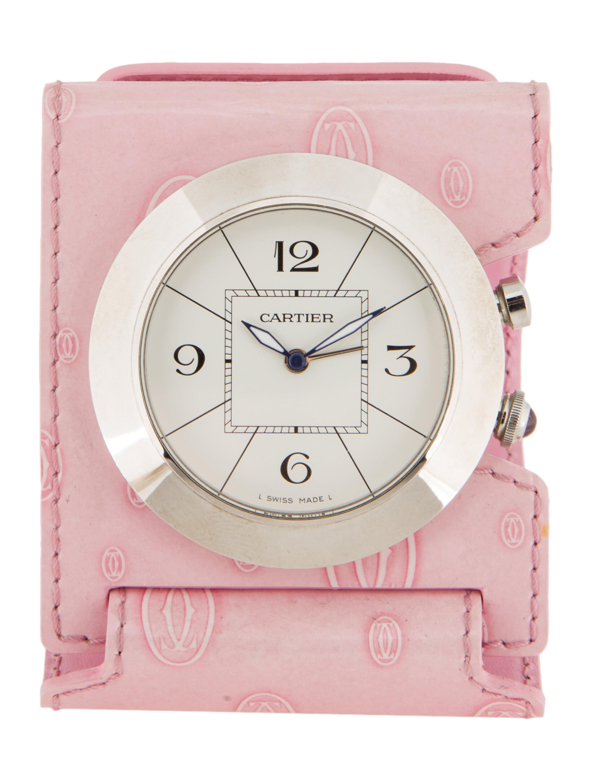 Cartier Travel Alarm Clock - Black, Stainless Steel - CRT22962 | The ...